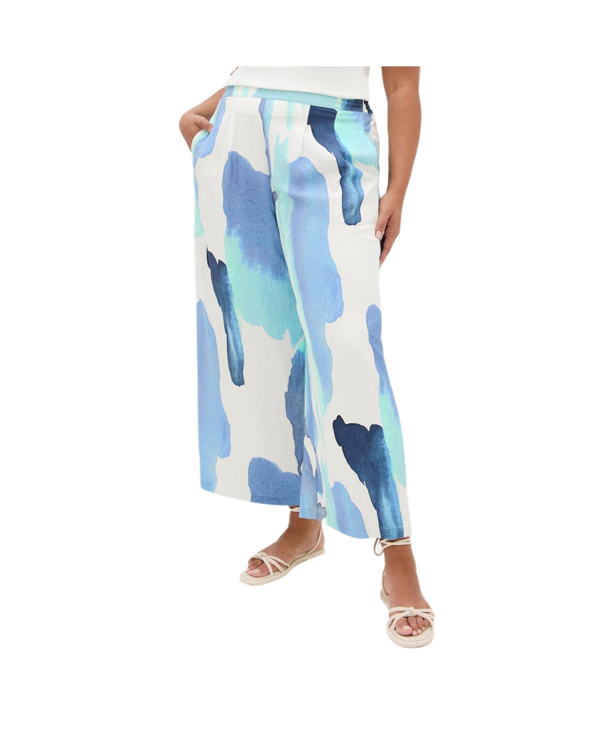 Click here for City Chic Plus Size Surface Level Print Pant - Tra... prices