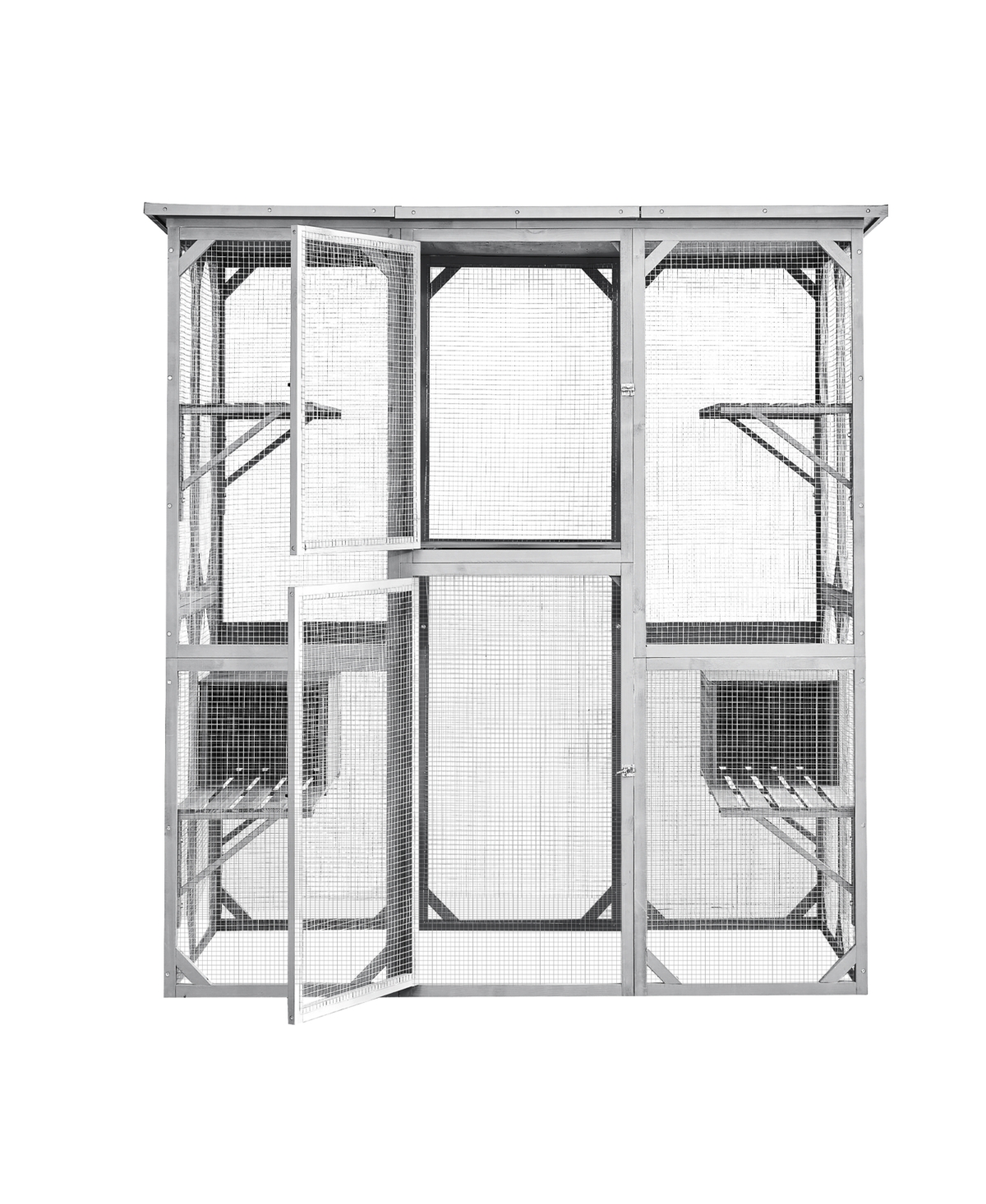 Click here for Mondawe 72 Height Cat Wooden House Cat Cage with 3... prices