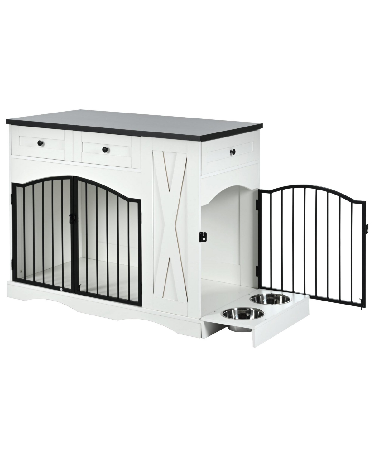 Click here for Mondawe 43.3 Farmhouse Dog Crate with 3 Drawers  R... prices