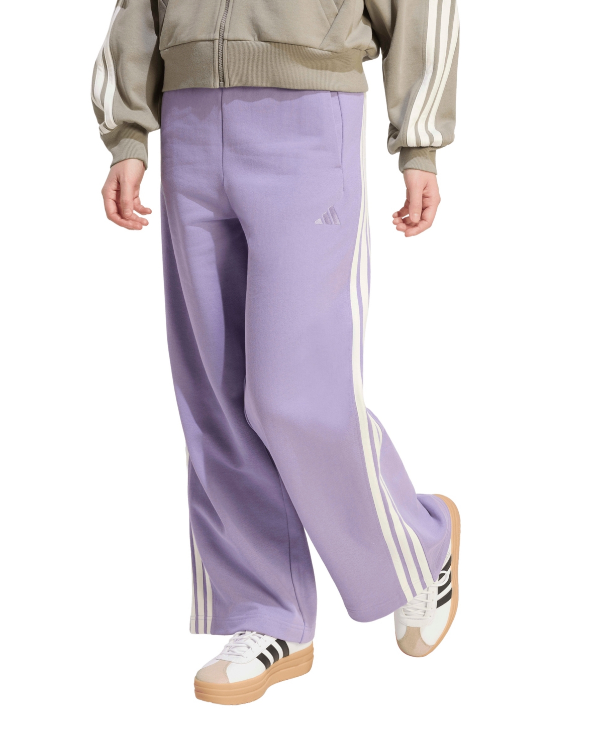 Click here for adidas Womens 3-Stripes Wide Pants - Magic Lilac prices