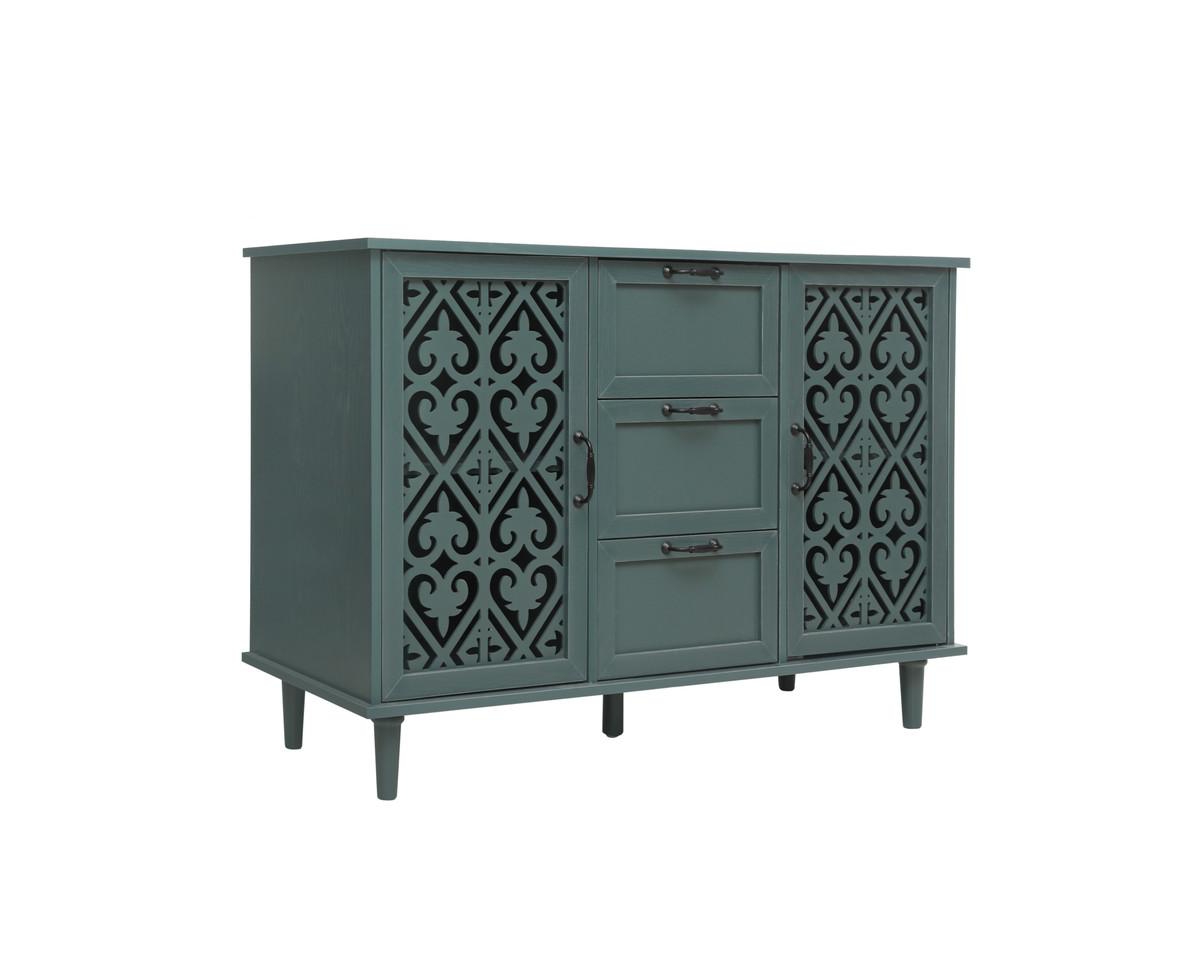 Click here for sumyeg Storage Cabinet with 2 Door 3 Drawer - Gree... prices