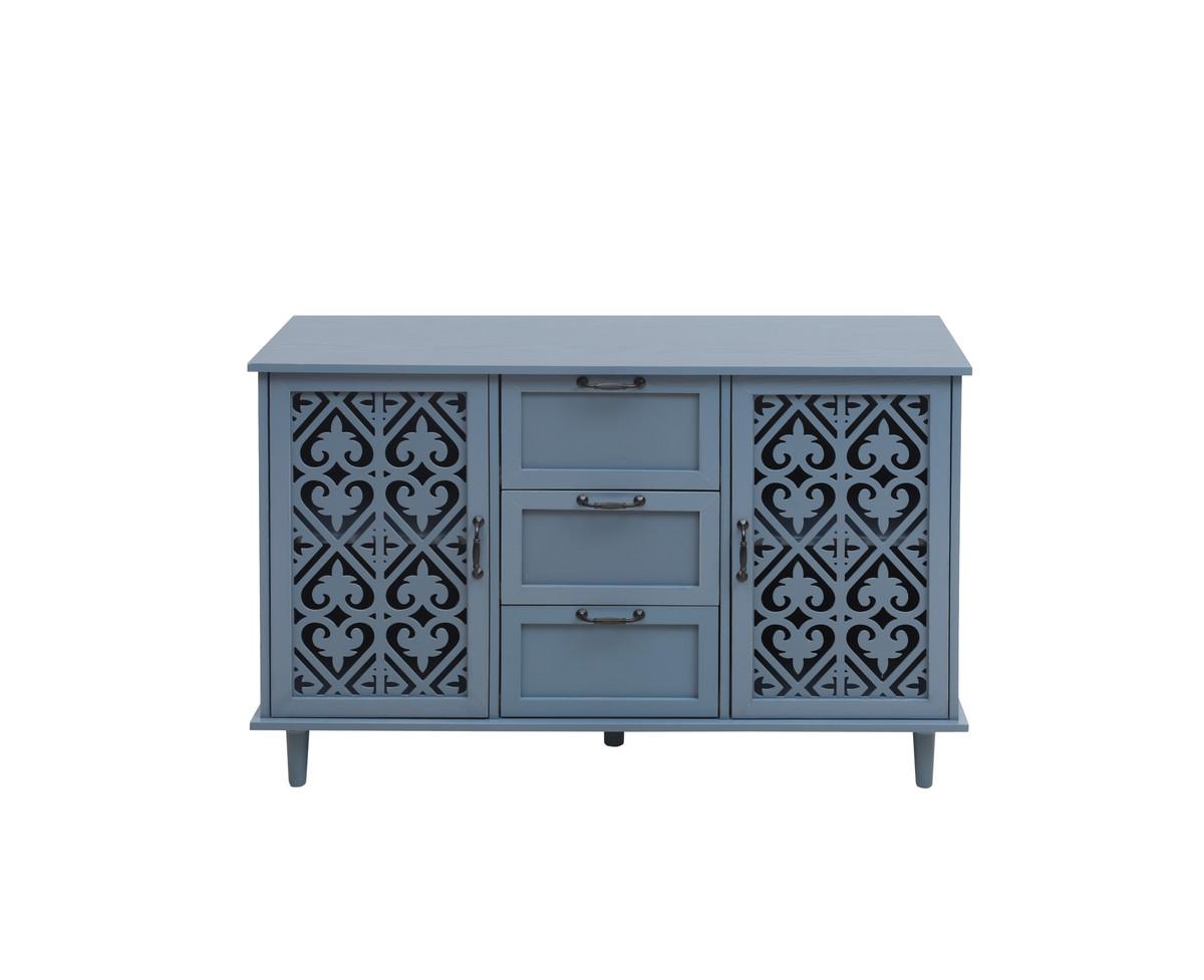 Click here for sumyeg Storage Cabinet with 2 Door 3 Drawer - Blue prices