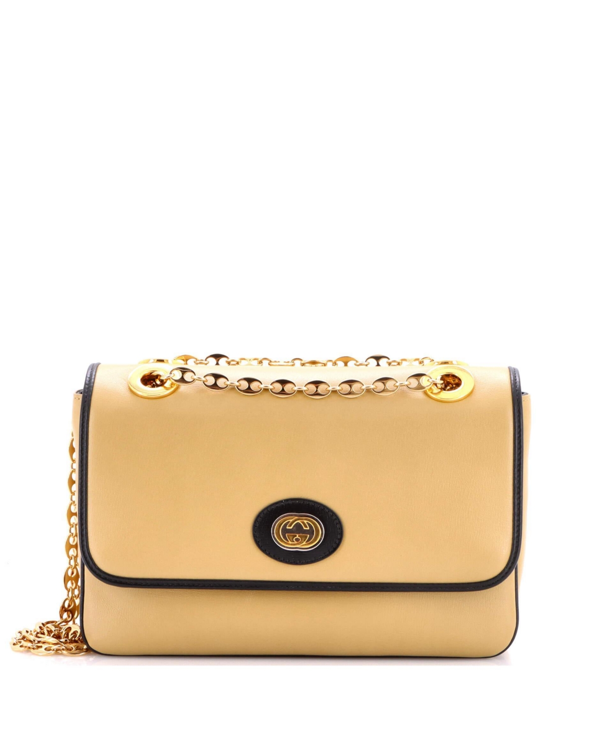 Click here for Pre-Owned Gucci Small Marina Chain Flap Bag Leathe... prices