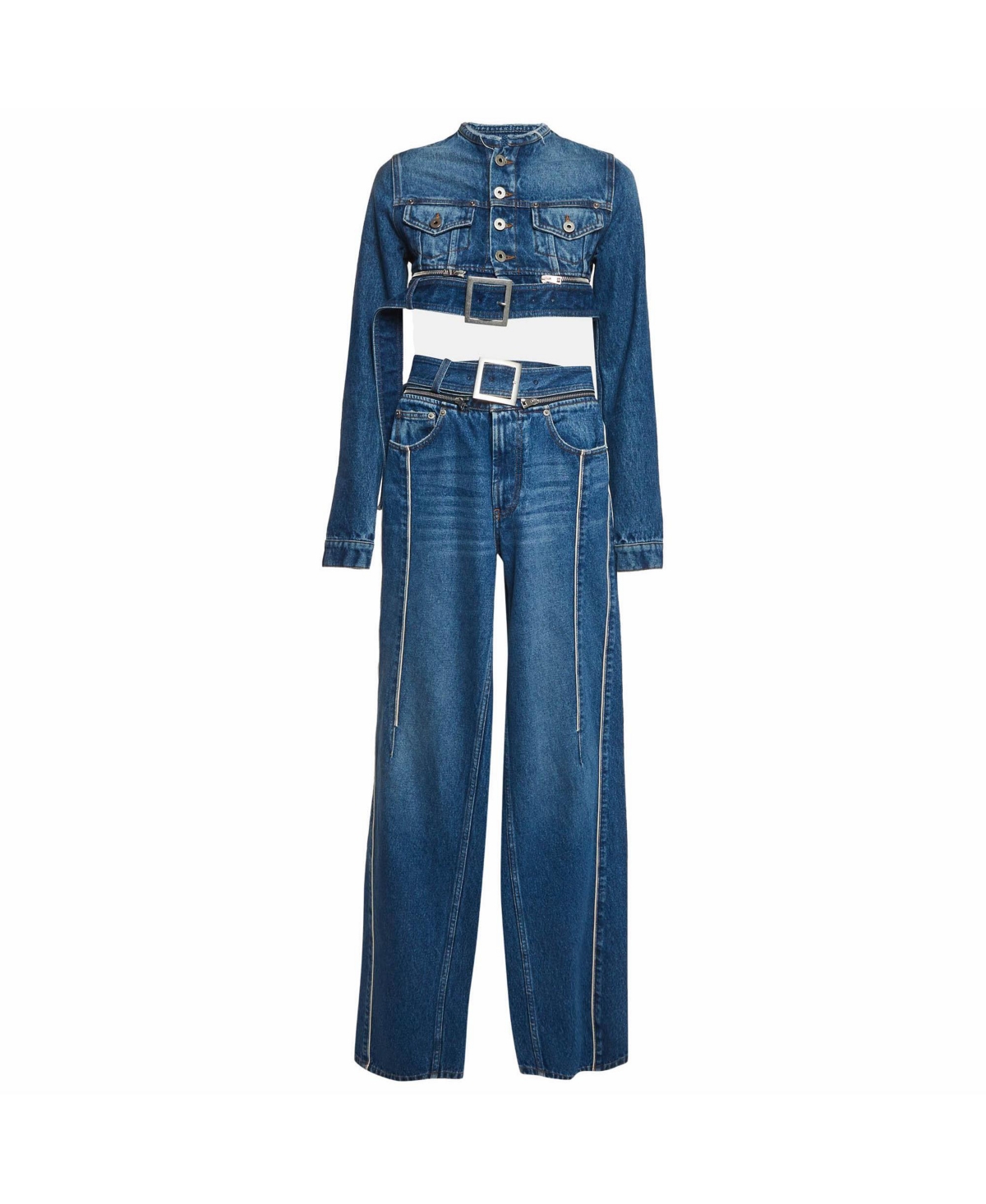 Click here for Pre-Owned Jean Paul Gaultier Womens Denim Belted S... prices