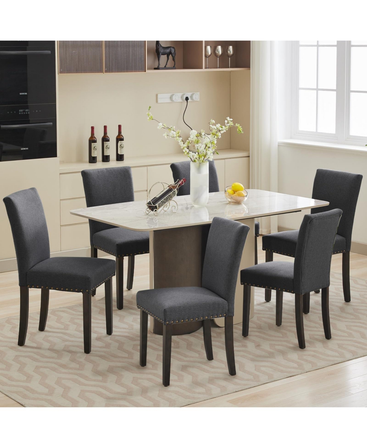 Click here for gaomon Upholstered Fabric Parsons Dining Chairs wi... prices