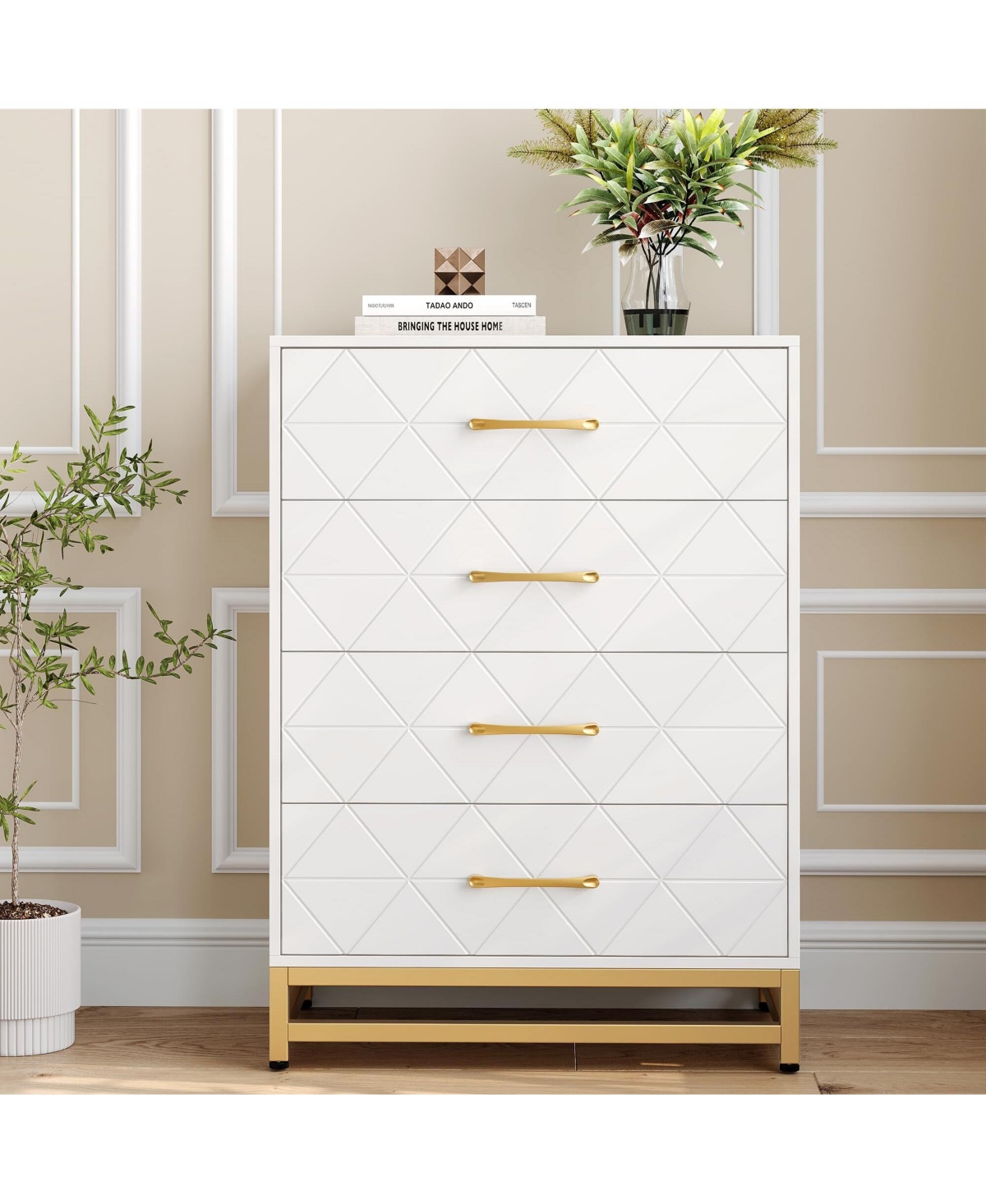 Click here for Garvee Dresser for Bedroom with 4 Drawer Dresser -... prices
