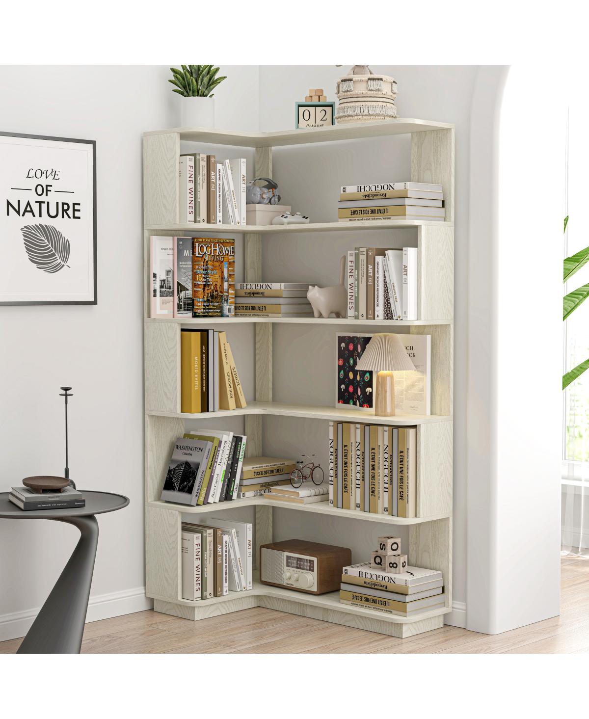 Click here for Streamdale Furniture 90cm L-Shape 5-Tier Corner Bo... prices