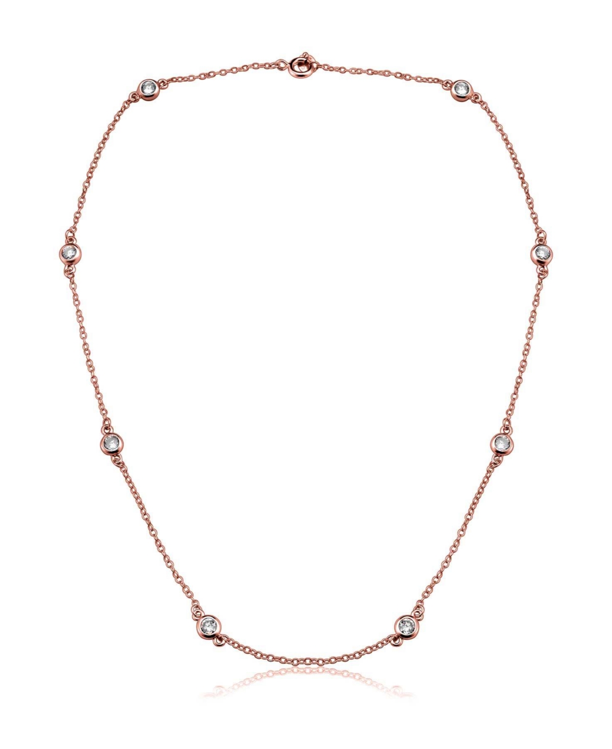 Click here for Sterling Silver Clear Cubic Zirconia Necklace - Pi... prices
