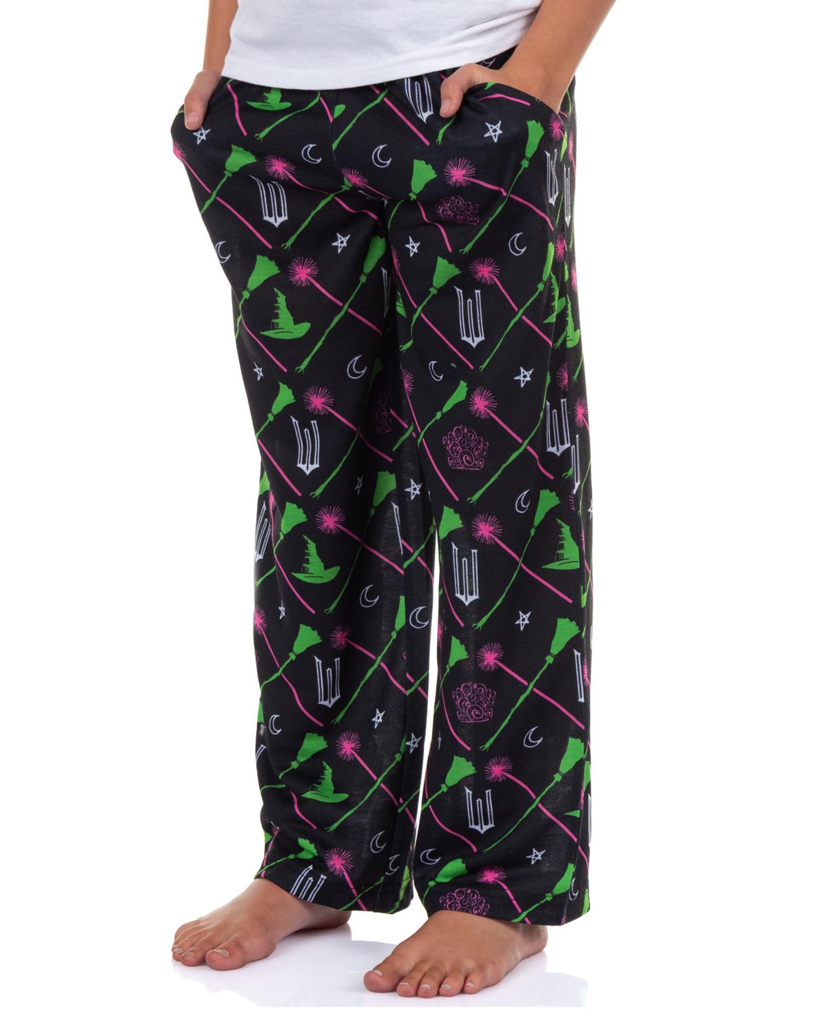 Click here for Wicked Girls Pajama Pants Elphaba and Glinda Broom... prices
