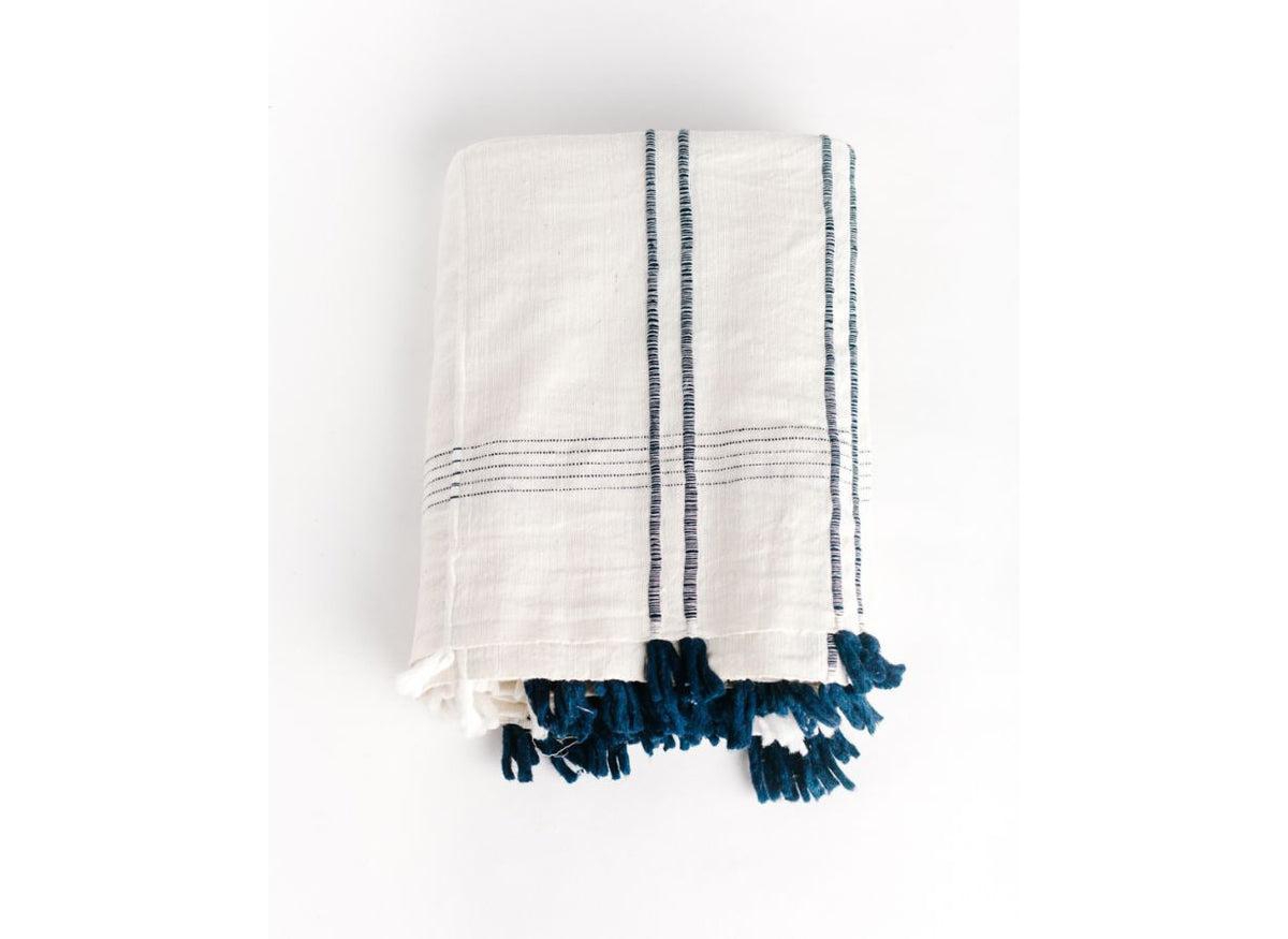 Click here for Creative Women  Ribbons Cotton Tablecloth - Navy prices