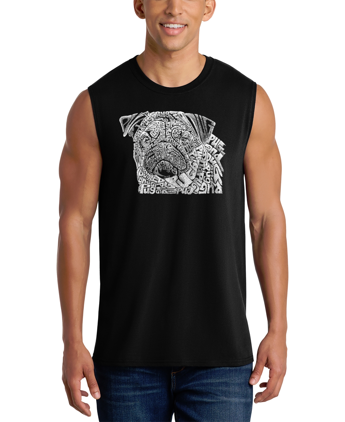 Click here for La Pop Art Mens Dog Face Typography Word Art Graph... prices