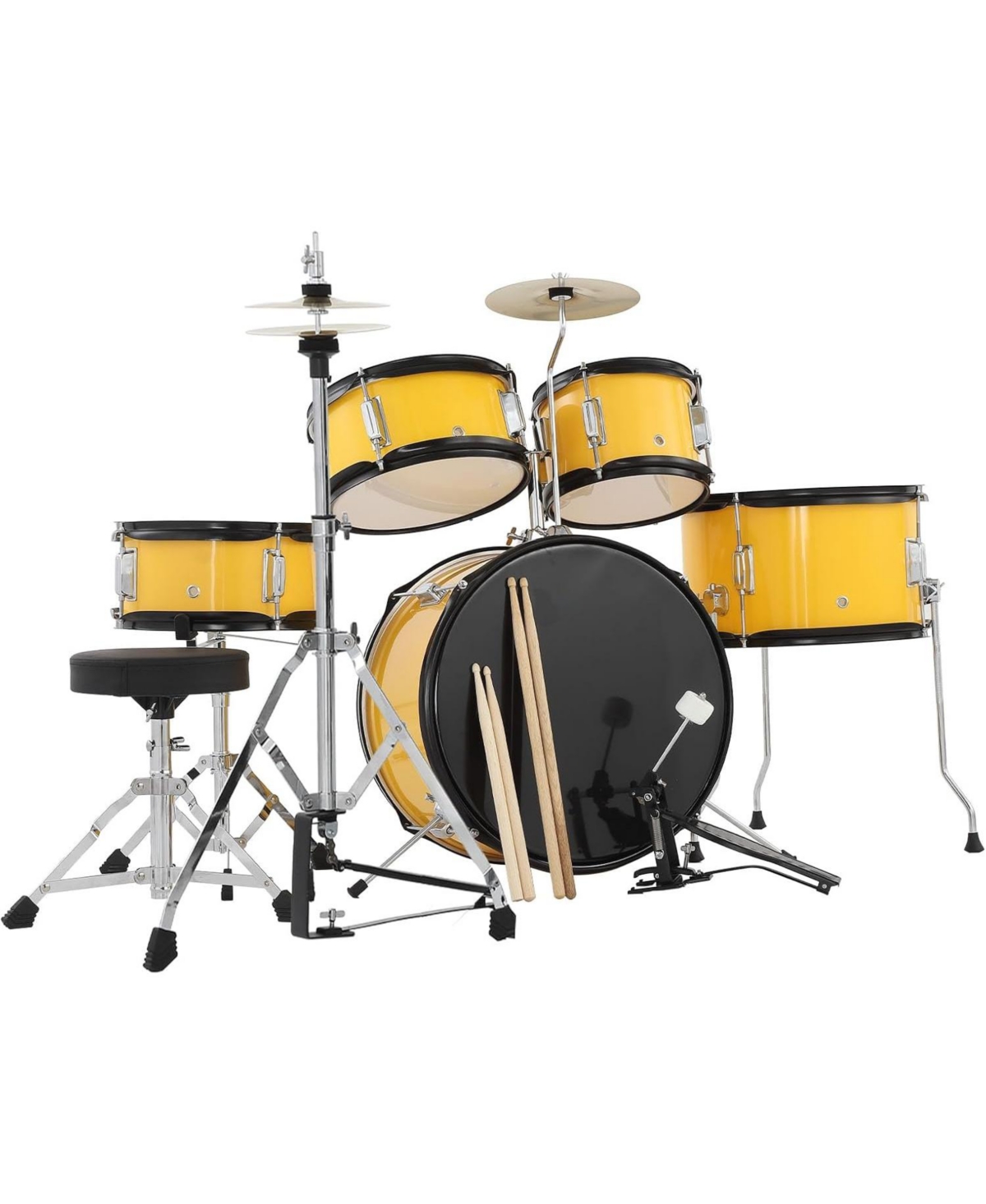 Click here for gaomon 5-Piece Kids Acoustic Drum Set - Metal Wood... prices
