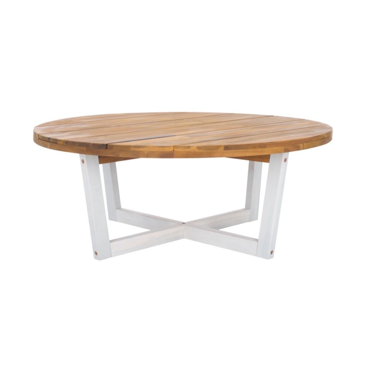 Click here for Safavieh Leo 4 Leg Round Outdoor Coffee Table - Na... prices