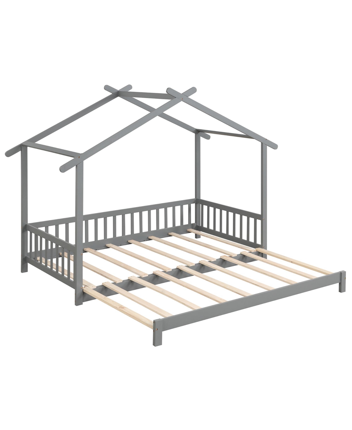Click here for Gymax Wooden House Bed Twin to King Daybed w/ Safe... prices