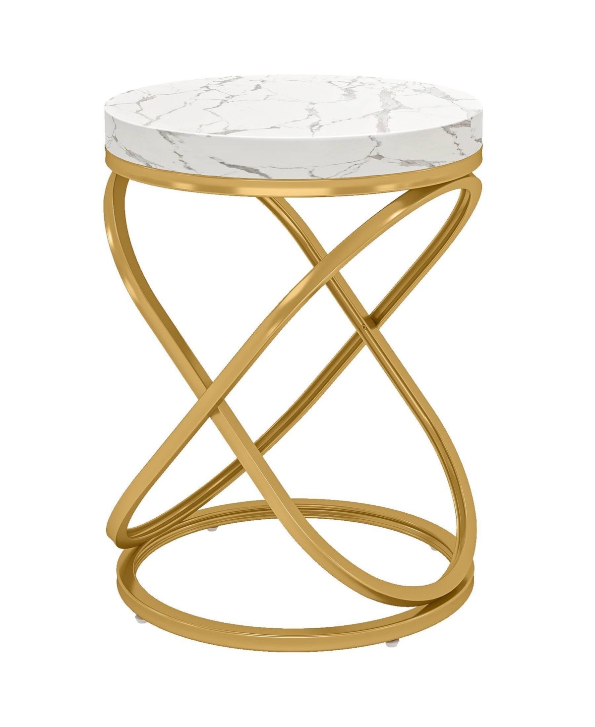 Click here for Slickblue Tall Round End Table with Faux Marble To... prices