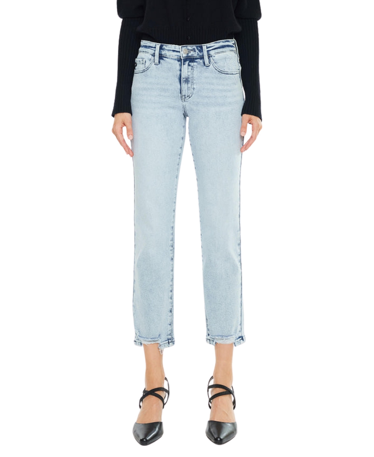 Click here for KanCan Essential Womens Pam Mid Rise Crop Straight... prices
