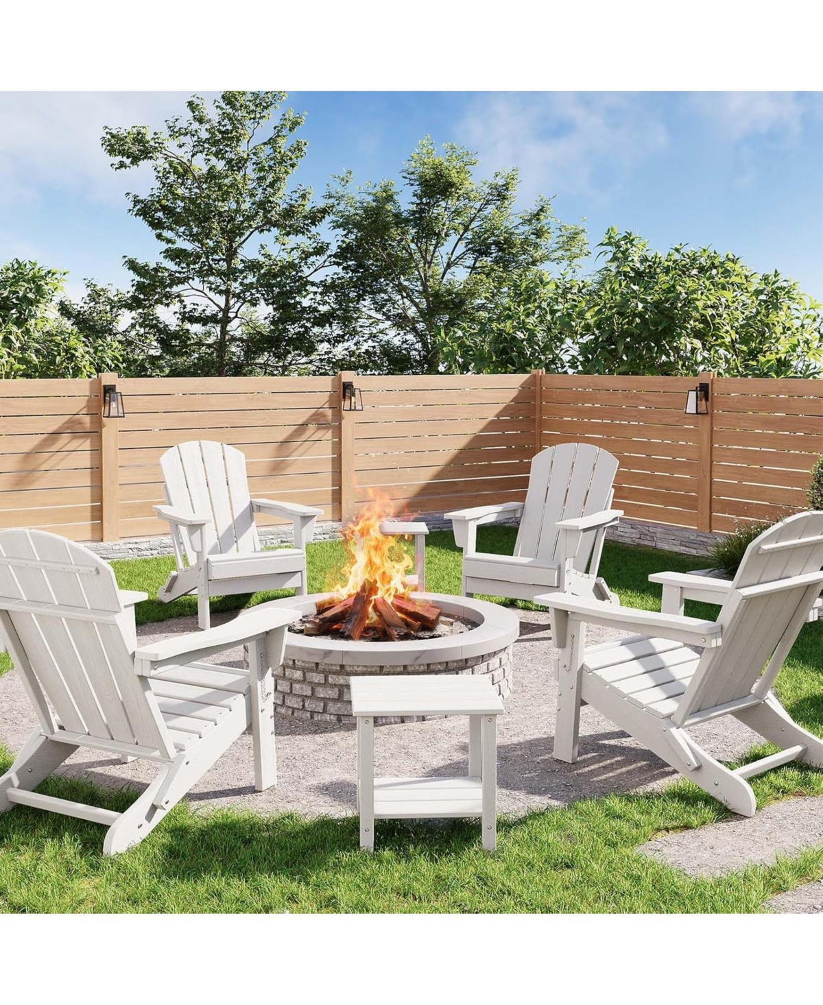 Click here for gaomon Hdpe All-Weather Wood Texture Set of 4 Fold... prices