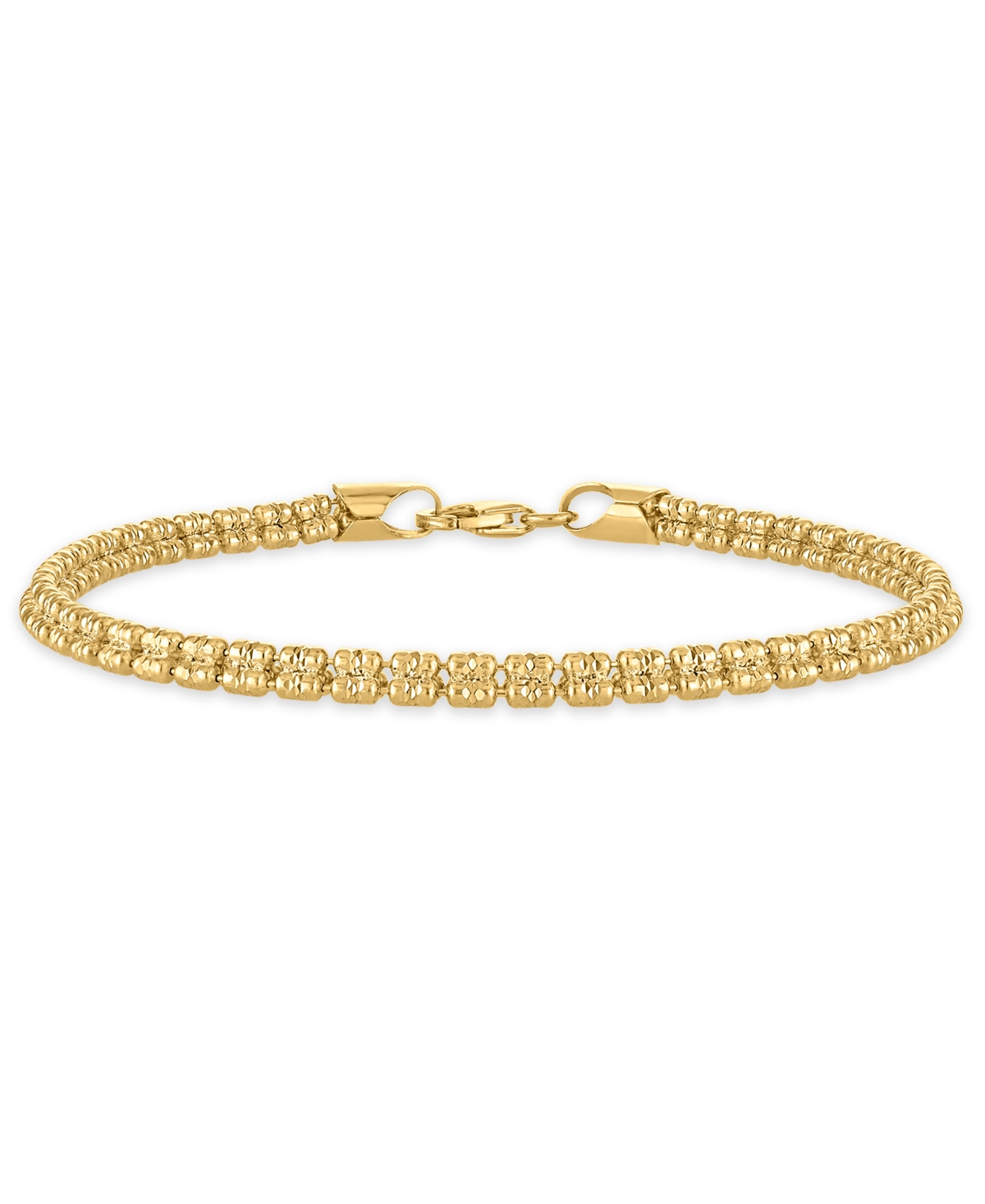 Click here for Macys Mens Diamond-Cut Ice Chain Bracelet in 14k G... prices