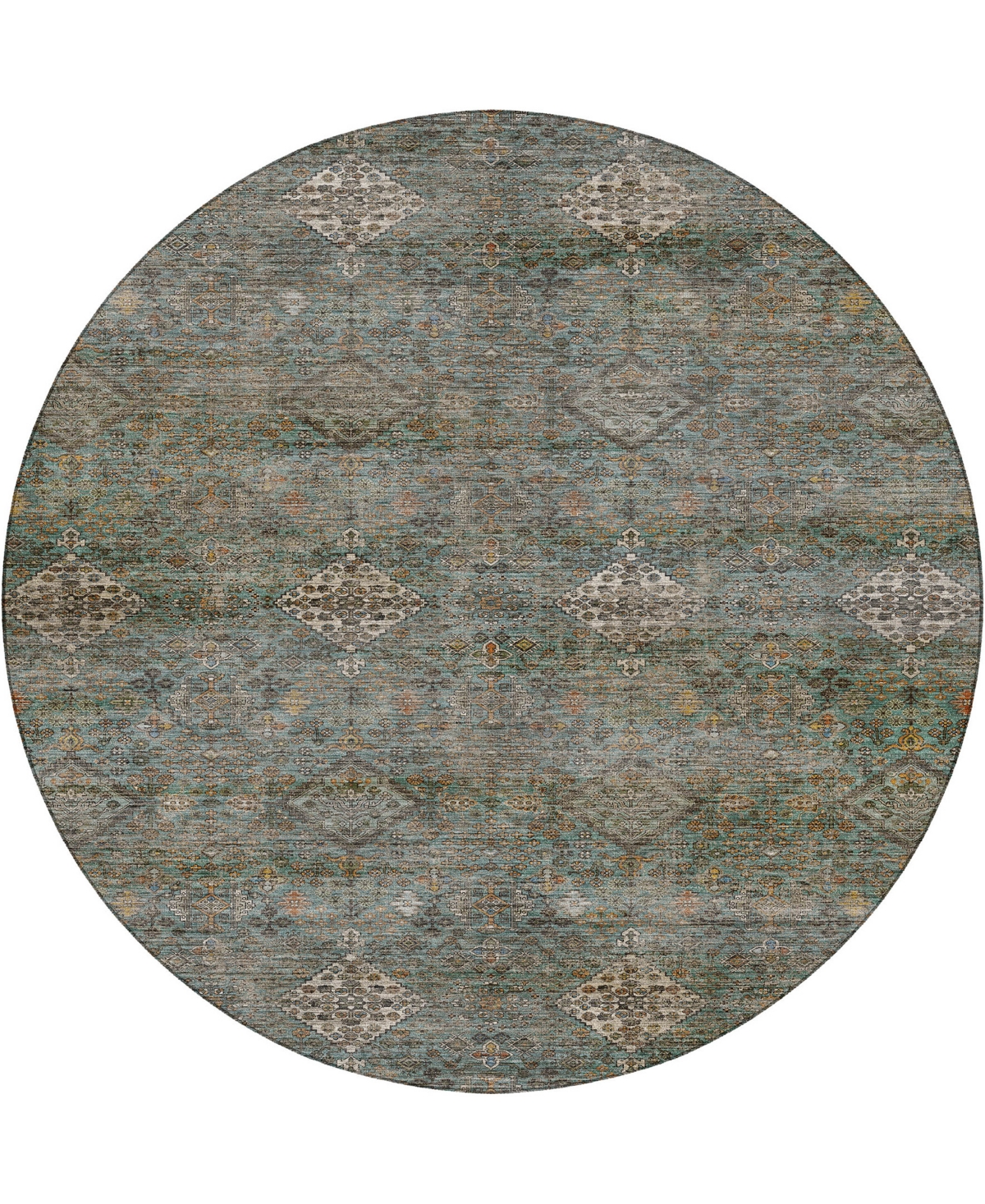 Click here for Dalyn Aristo AR1 8x8 Round Area Rug - Teal prices