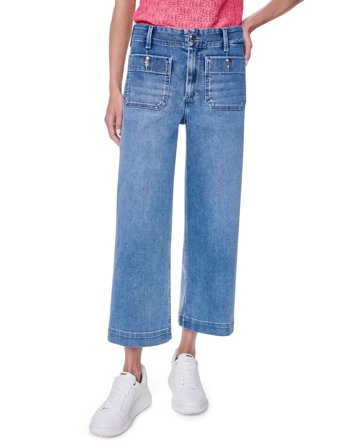 Click here for Dkny Jeans Womens High-Rise Wide-Leg Pants - BAXTE... prices