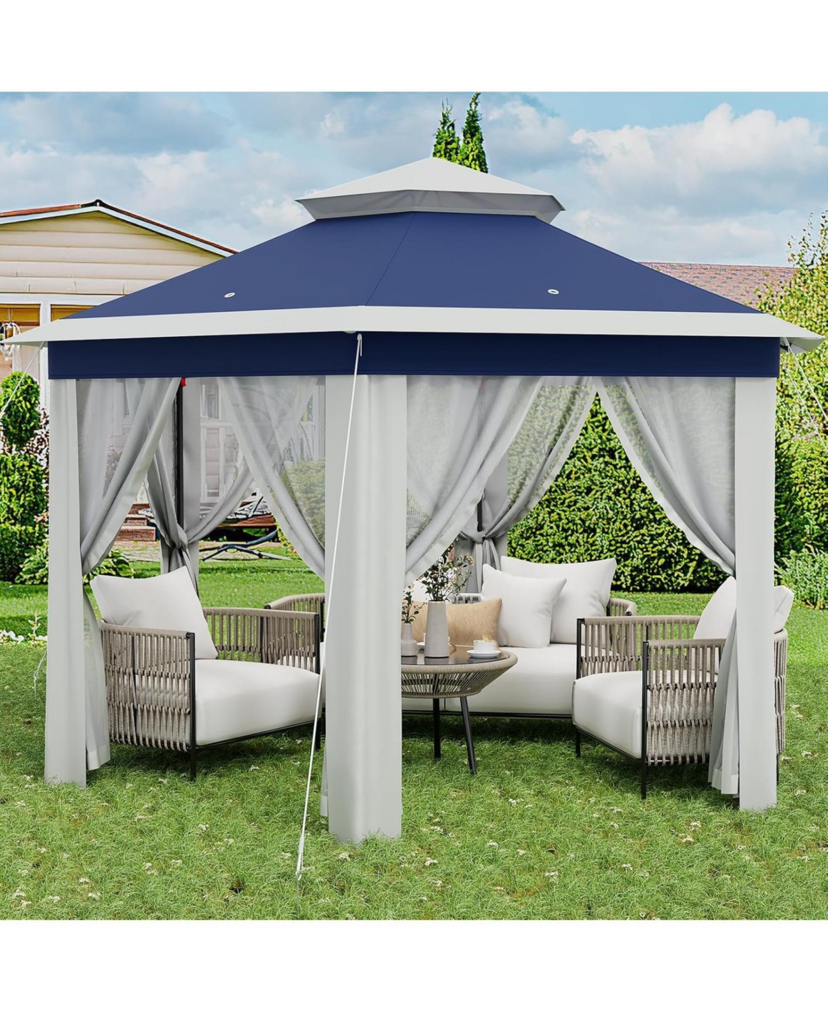 Click here for gaomon 13 x 13 Hexagonal Gazebo Canopy Shelter wit... prices