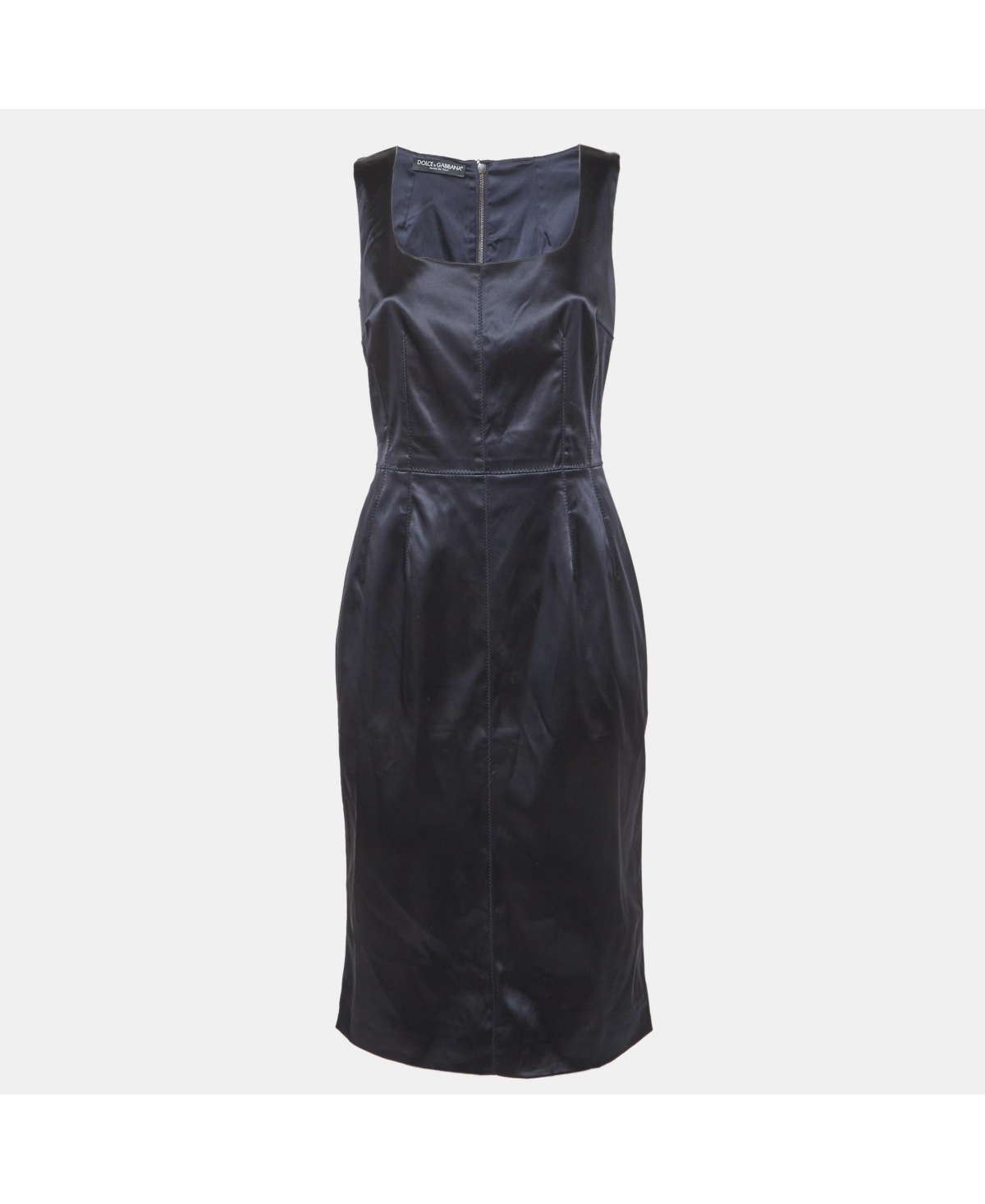 Click here for Pre-Owned Dolce & Gabbana Womens Satin Sheath Midi... prices
