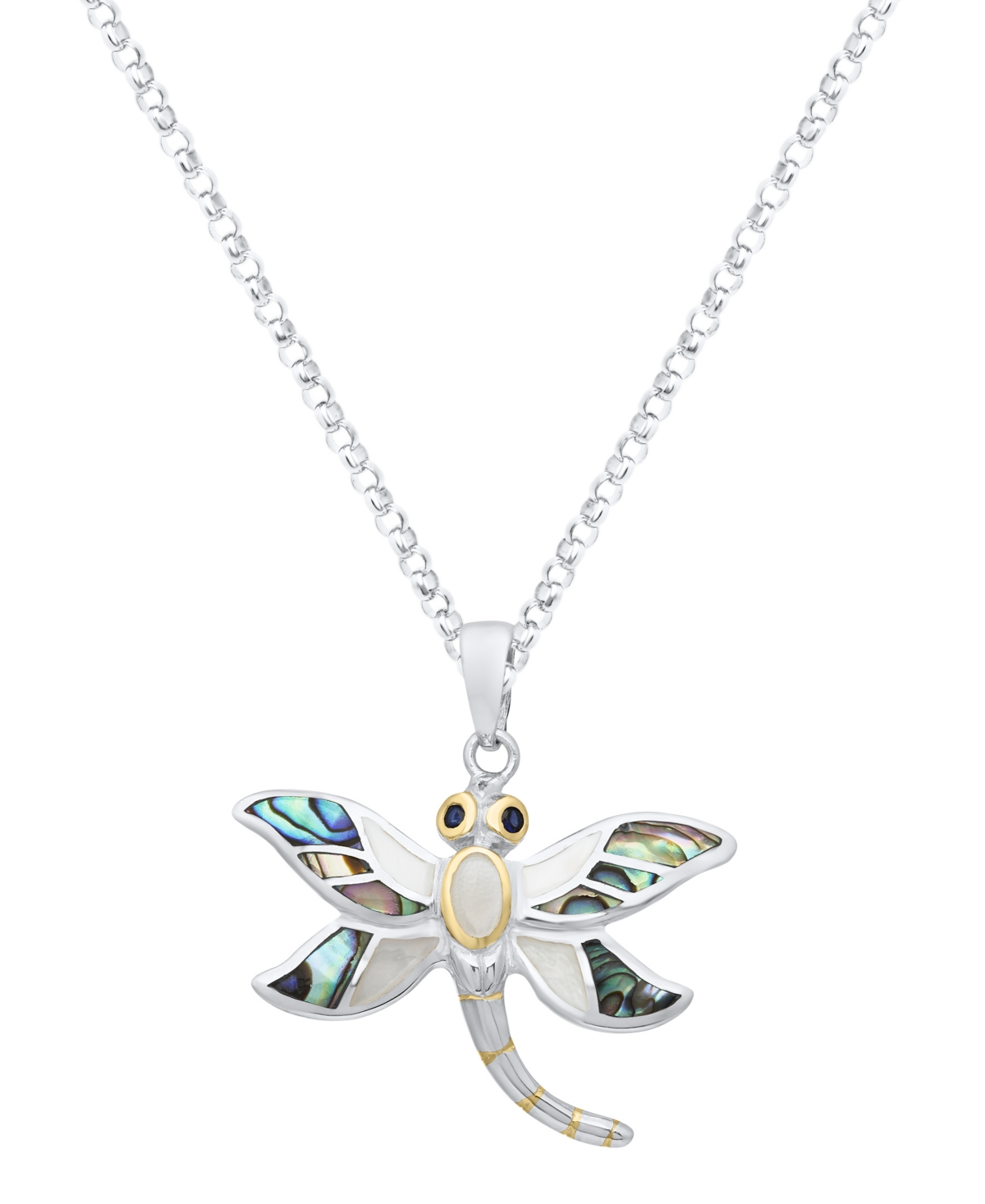 Click here for Macys Abalone & Pearl Dragonfly Pendant Necklace i... prices