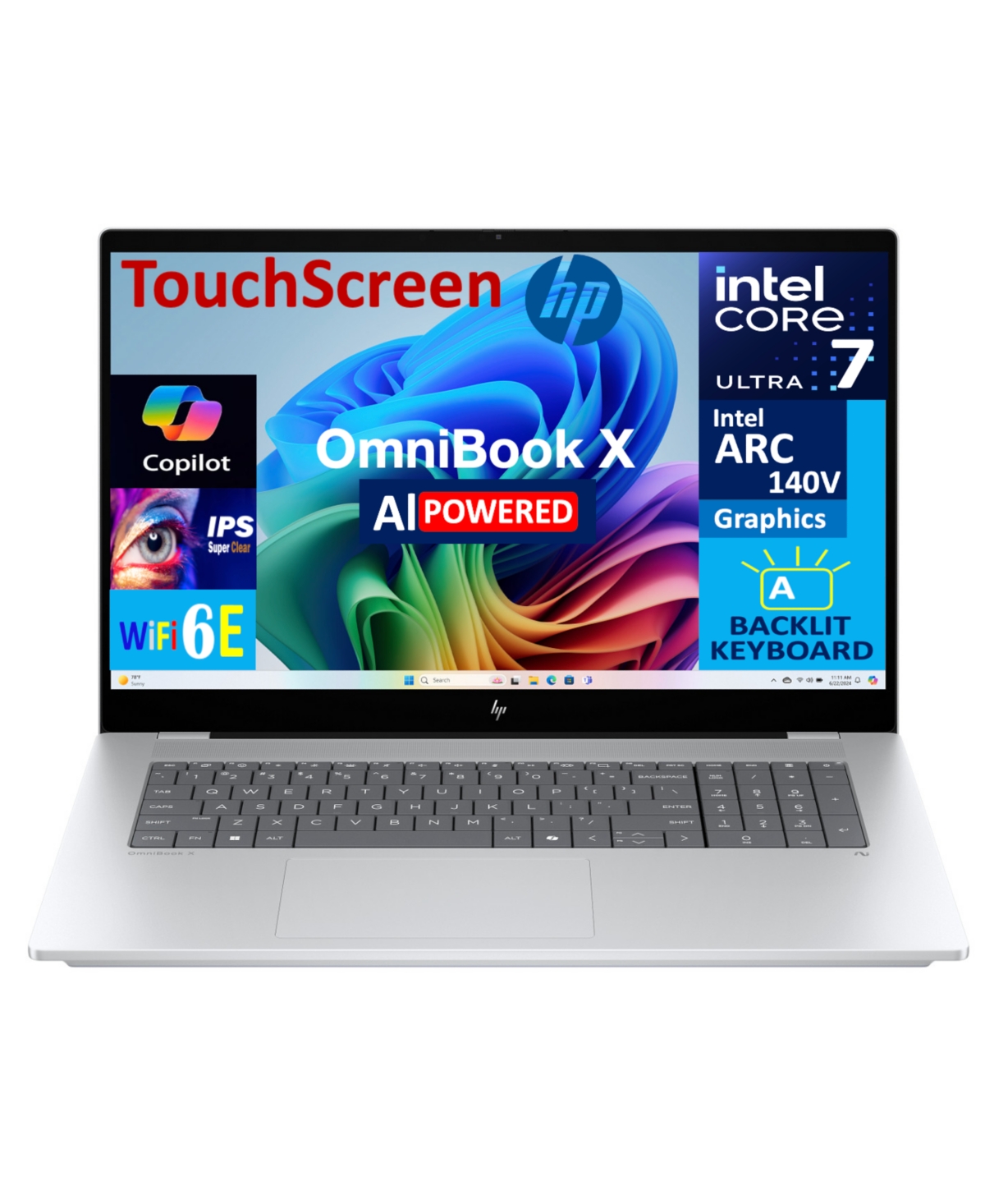 Click here for Hp OmniBook X Laptop (Ultra 7-256V  16GB  1TB PCIe... prices