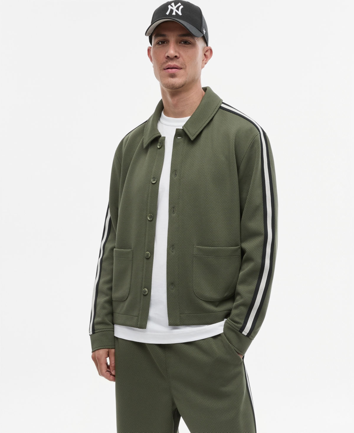 Click here for Mode of One Mens Sport Mesh Striped Jacket  Macys... prices