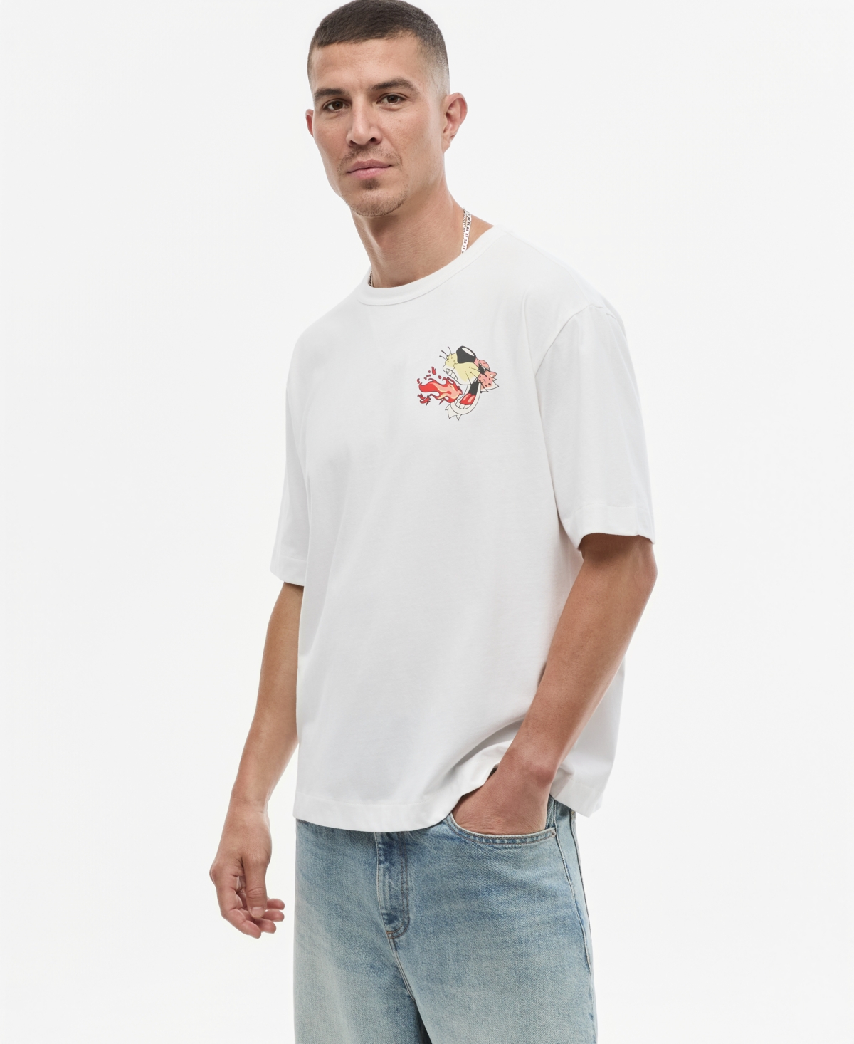 Click here for Mode of One Mens Flamin Hot Cheetohs Graphic T-Shi... prices
