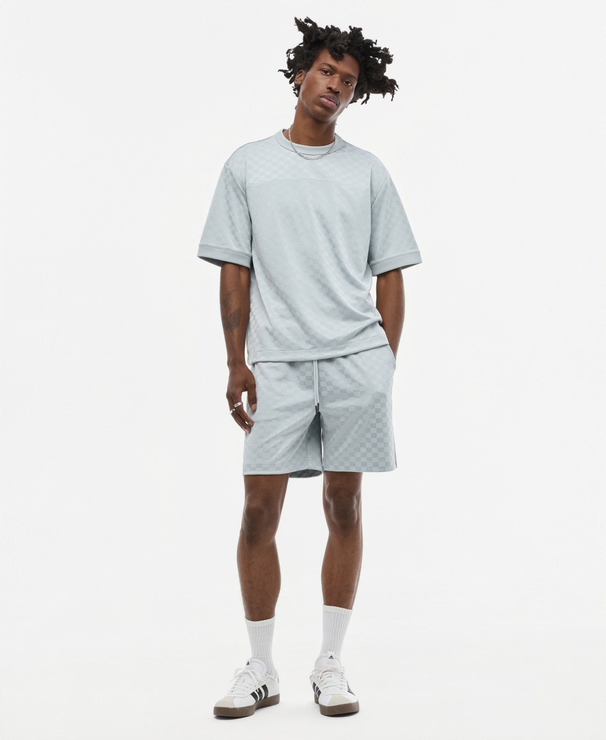 Click here for Mode of One Mens Solid 7 Checkered Tricot Shorts... prices