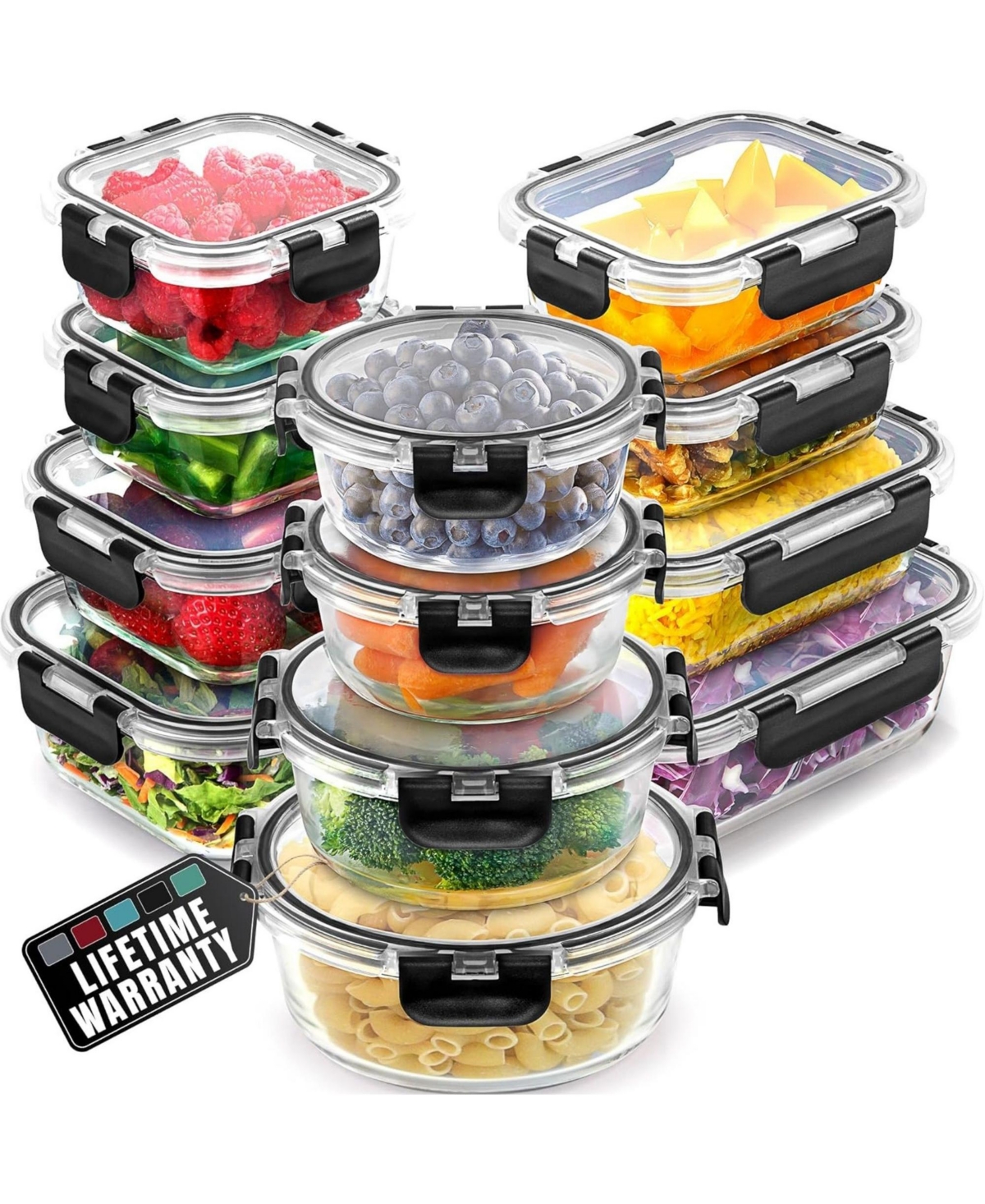Click here for Zulay Kitchen12 Pack Glass Meal Prep Containers wi... prices