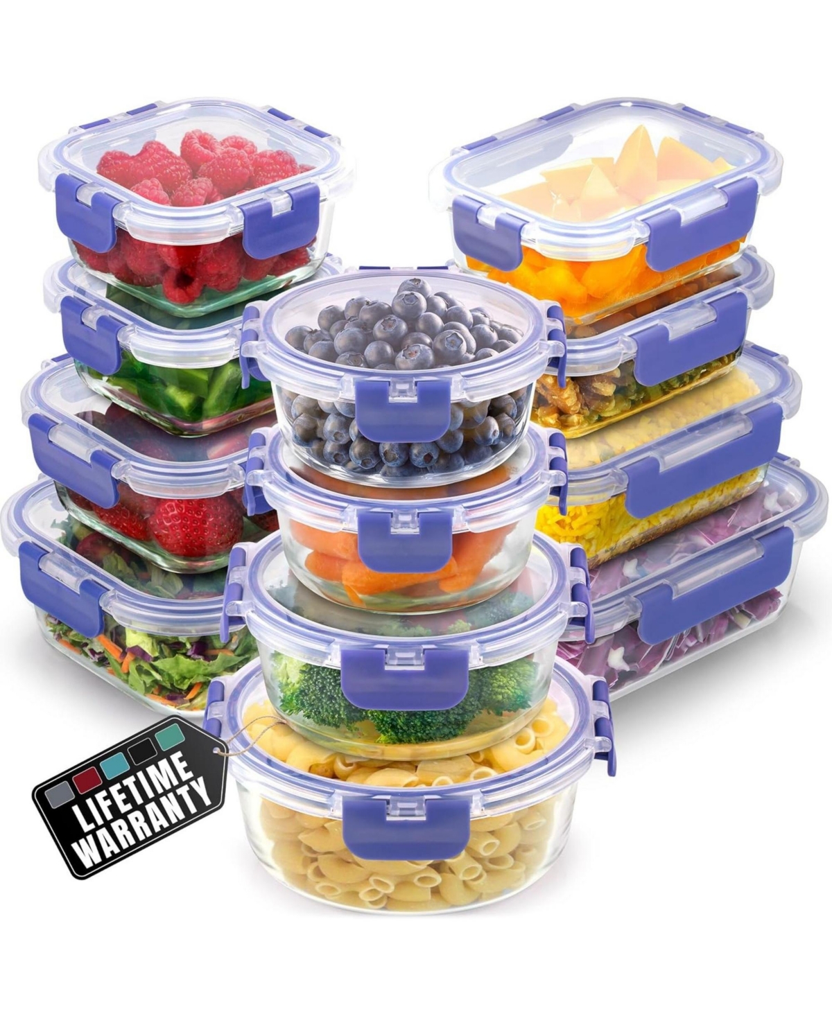 Click here for Zulay Kitchen12 Pack Glass Meal Prep Containers wi... prices