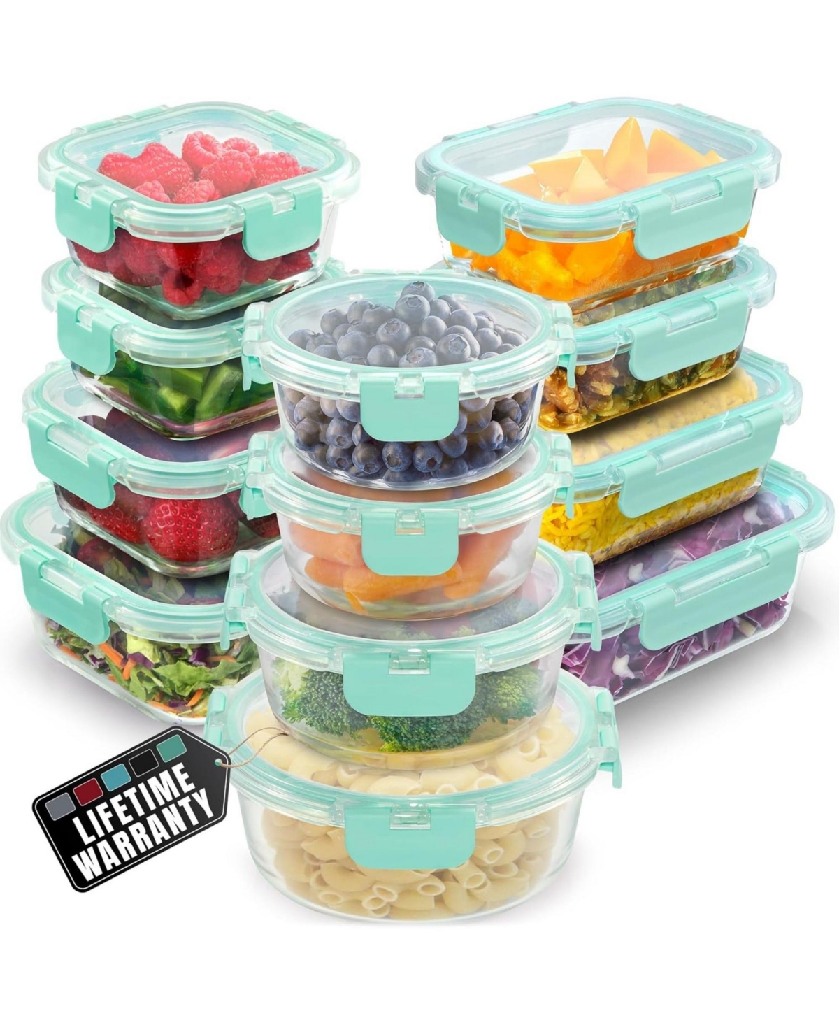 Click here for Zulay Kitchen12 Pack Glass Meal Prep Containers wi... prices