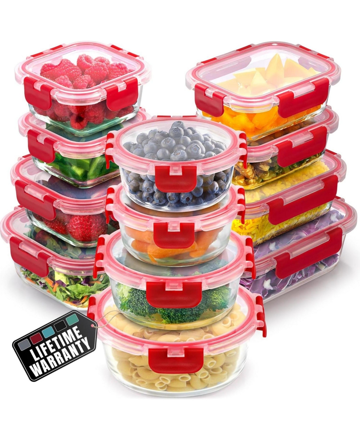 Click here for Zulay Kitchen12 Pack Glass Meal Prep Containers wi... prices