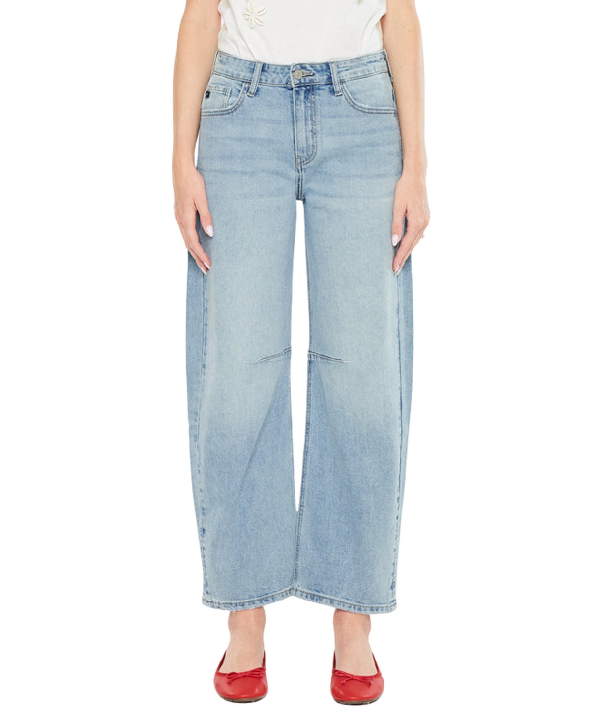 Click here for KanCan Womens Isla High Rise Horseshoe Jeans - Lig... prices