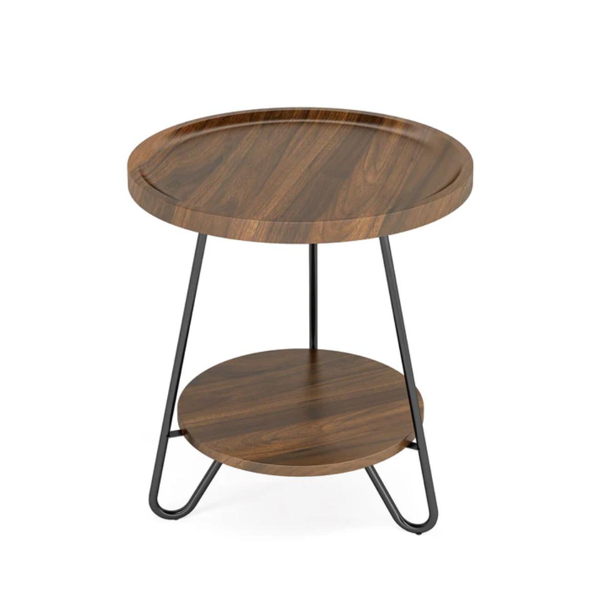 Click here for Slickblue 2-Tier Round End Table  Accent Side Tabl... prices