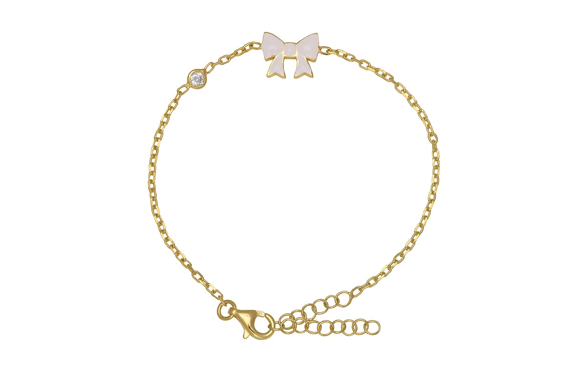 Click here for Lily Nily Enamel Bow and Cubic Zirconia Bezel Stat... prices