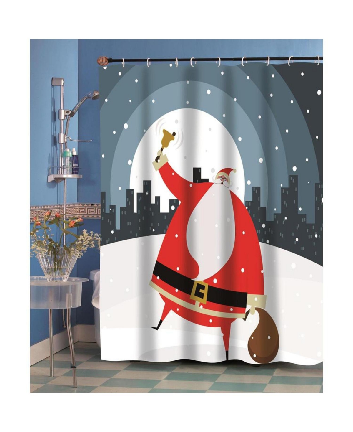 Click here for Carnation Home Fashions Santa in the City Fabric S... prices