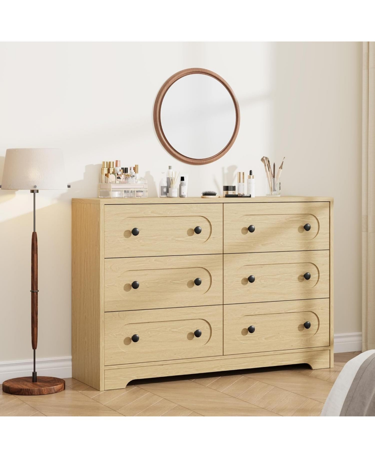 Click here for gaomon 6-Drawer Wood Dresser with Handles - Sturdy... prices