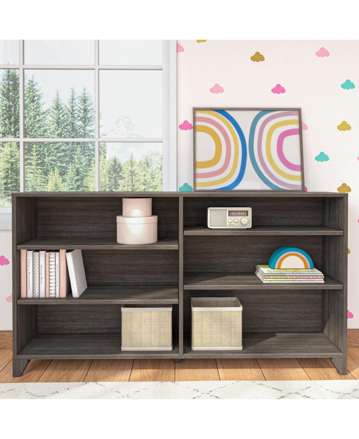 Click here for Max & Lily Classic 6-Shelf Bookcase  Solid Wood Bo... prices