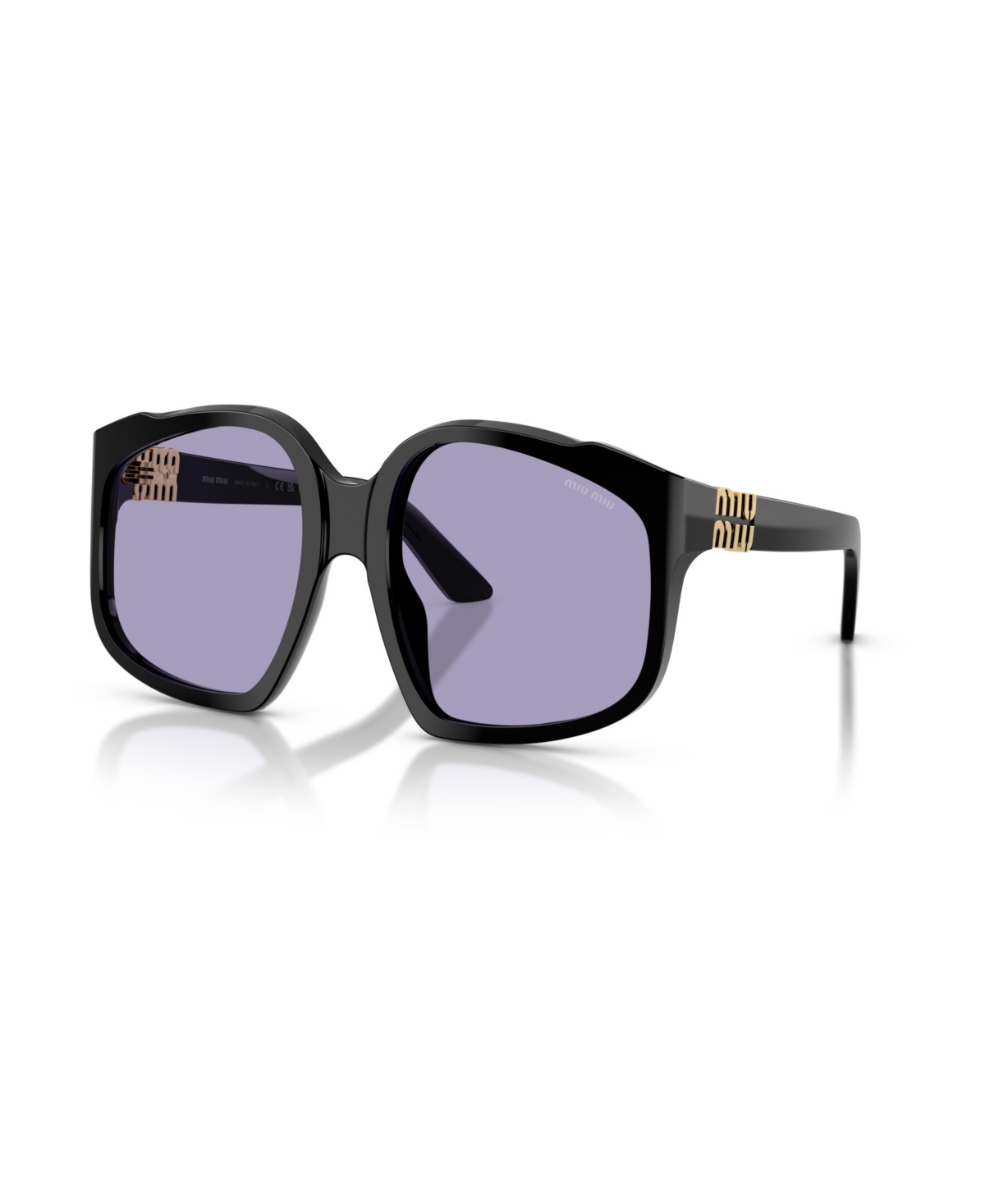 Click here for Miu Miu Womens Geometric Sunglasses  Mu A07S - Bla... prices