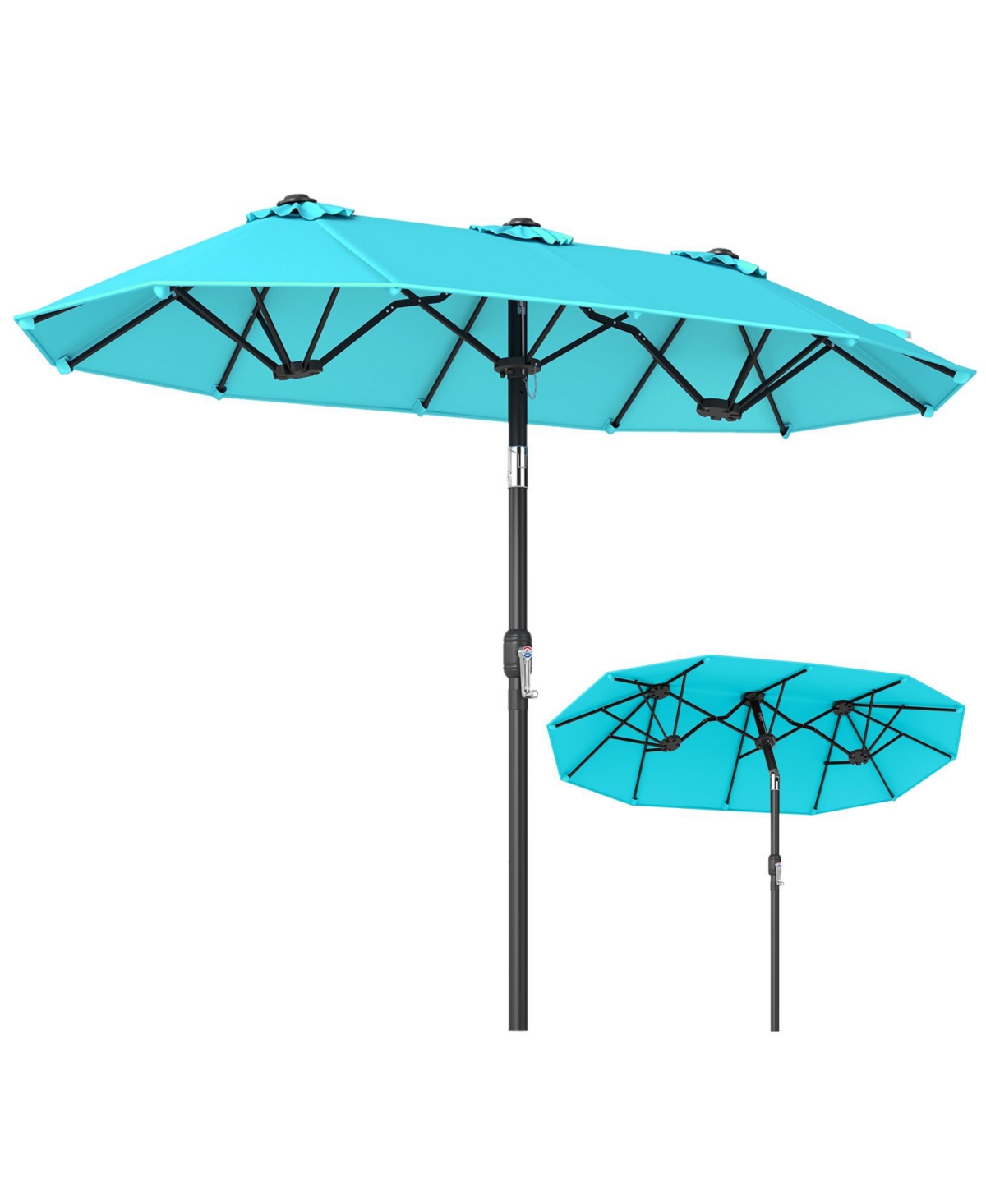Click here for Gymax Double-Sided Patio Umbrella w/Push Button Ti... prices