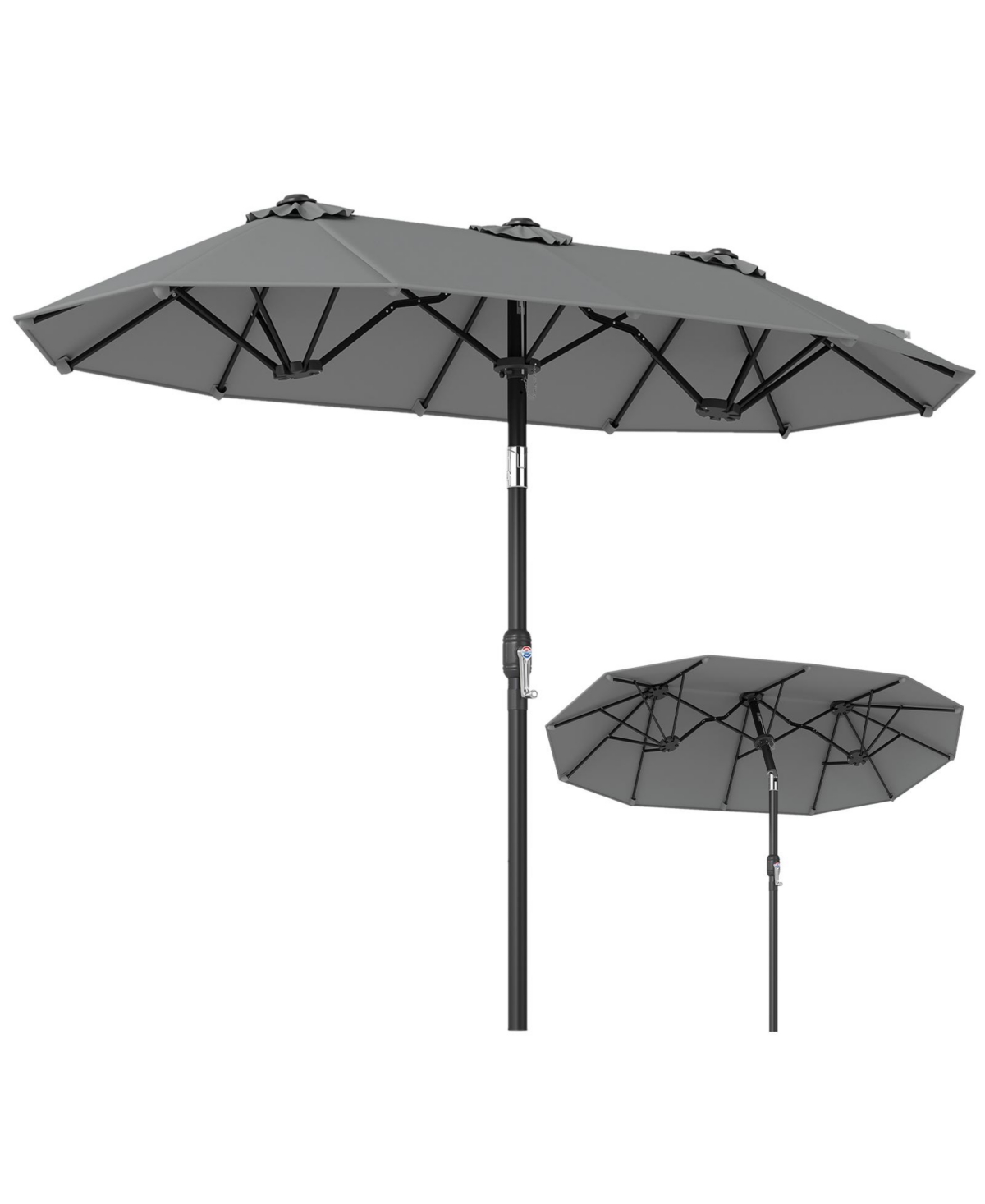 Click here for Gymax Double-Sided Patio Umbrella w/Push Button Ti... prices