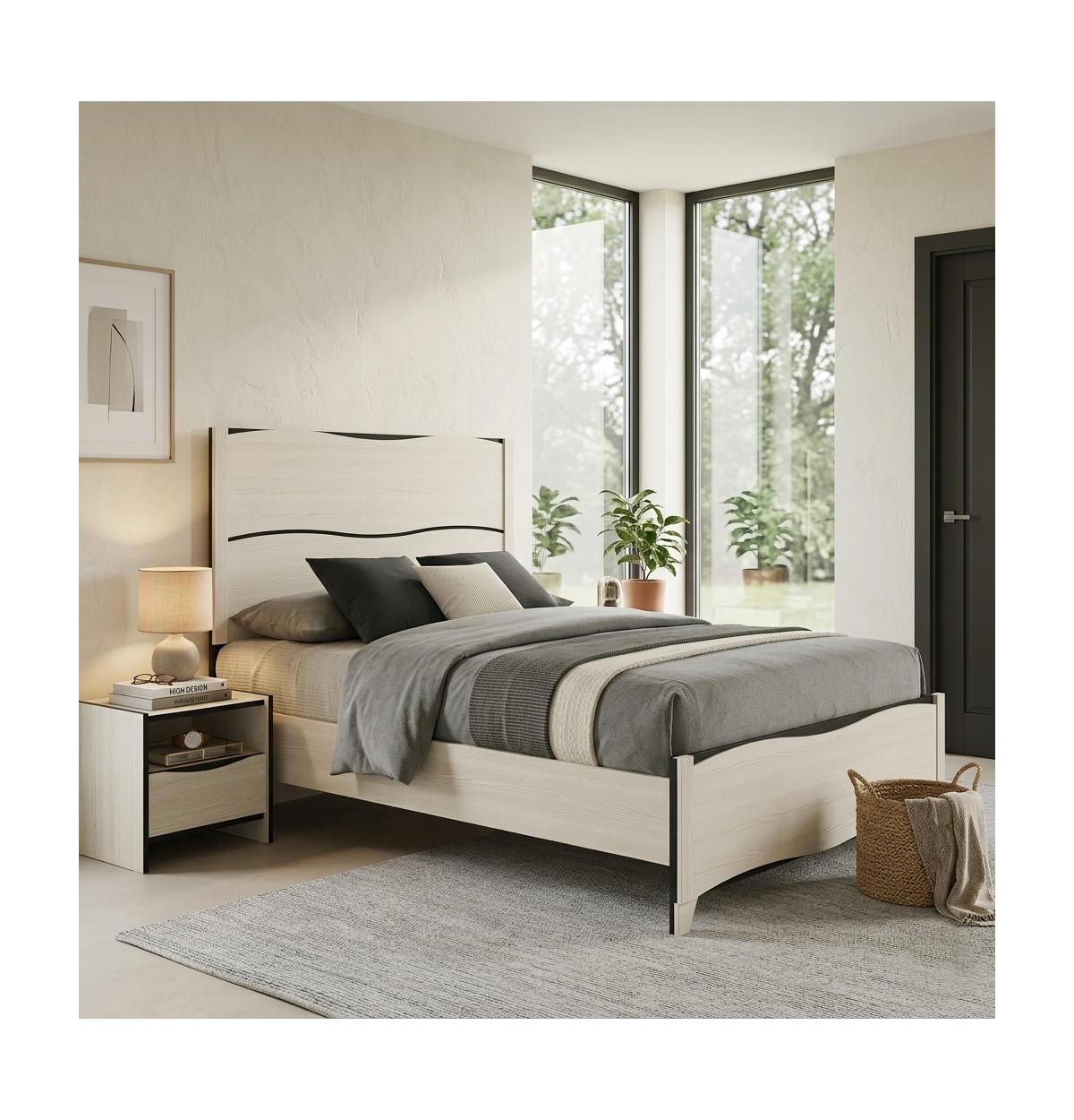Click here for Kings Brand Furniture Brielle Bed Contemporary Eng... prices