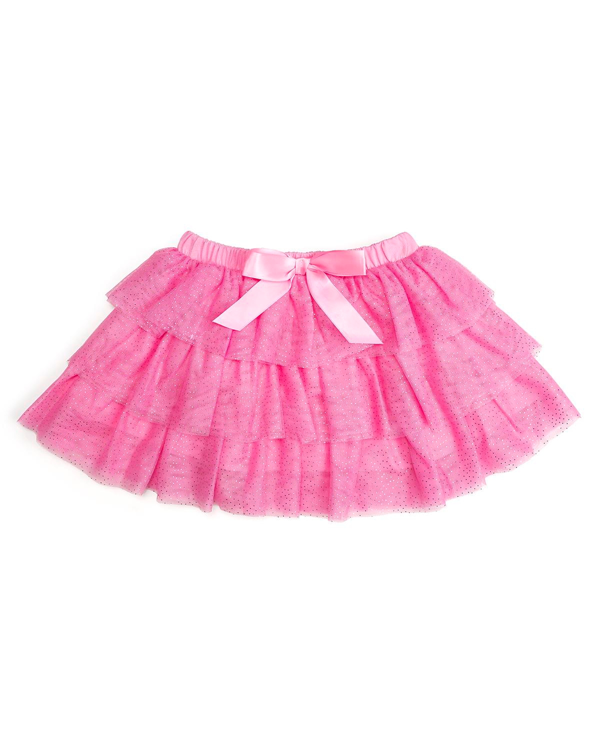 Sweet Wink Baby Girls Raspberry Bow Tiered Tutu Skirt - Raspberry