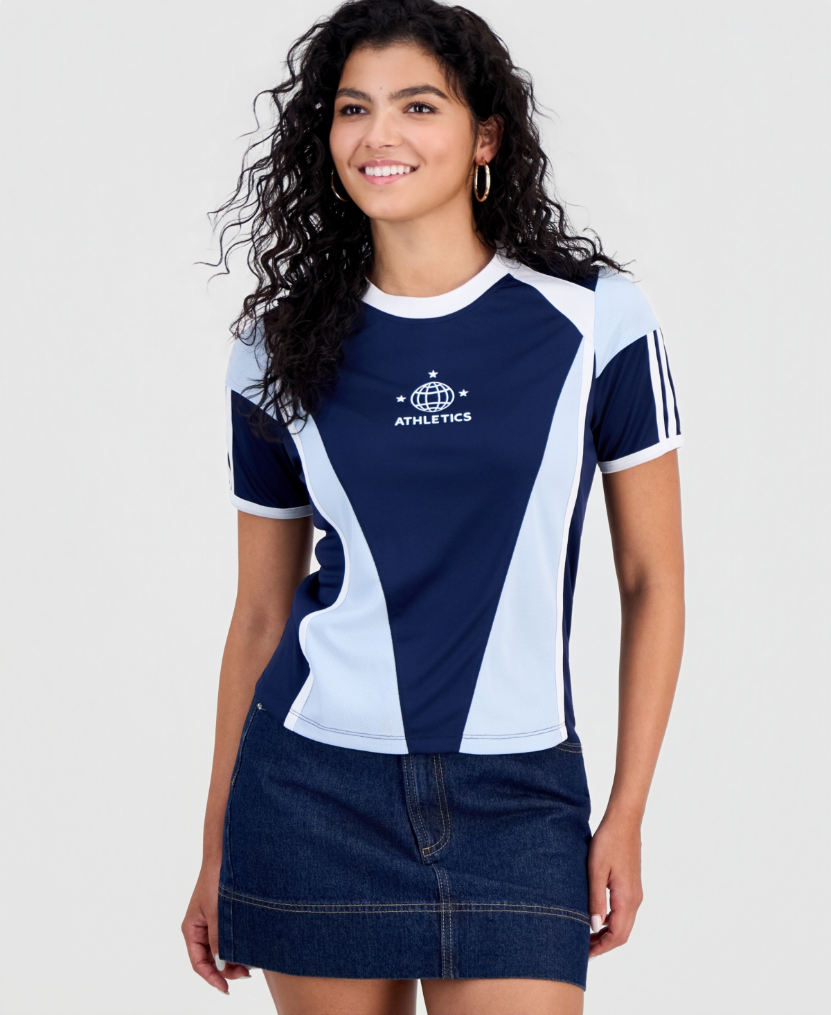 Click here for Bar Iii Womens Sporty Colorblocked T-Shirt  Macys... prices