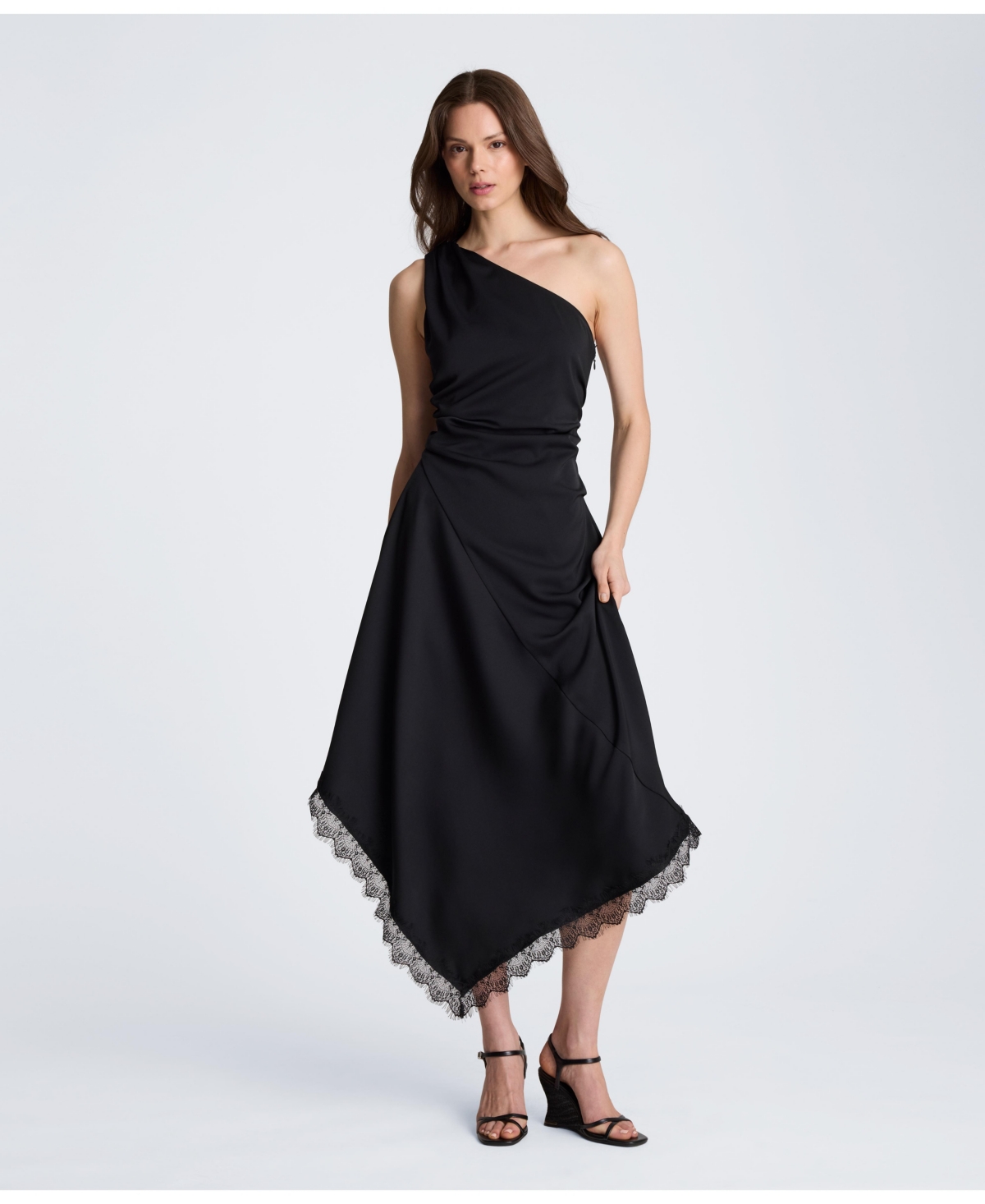 Click here for Kenneth Cole Womens One Shoulder Asymmetrical Dres... prices
