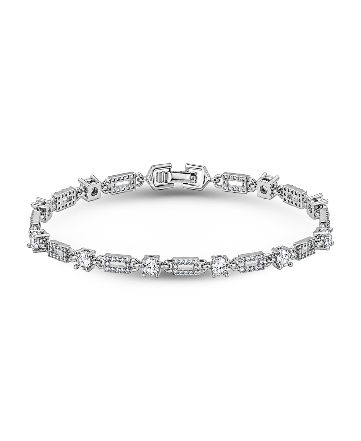 Click here for Macys Cubic Zirconia Pave Rectangle Link Bracelet... prices