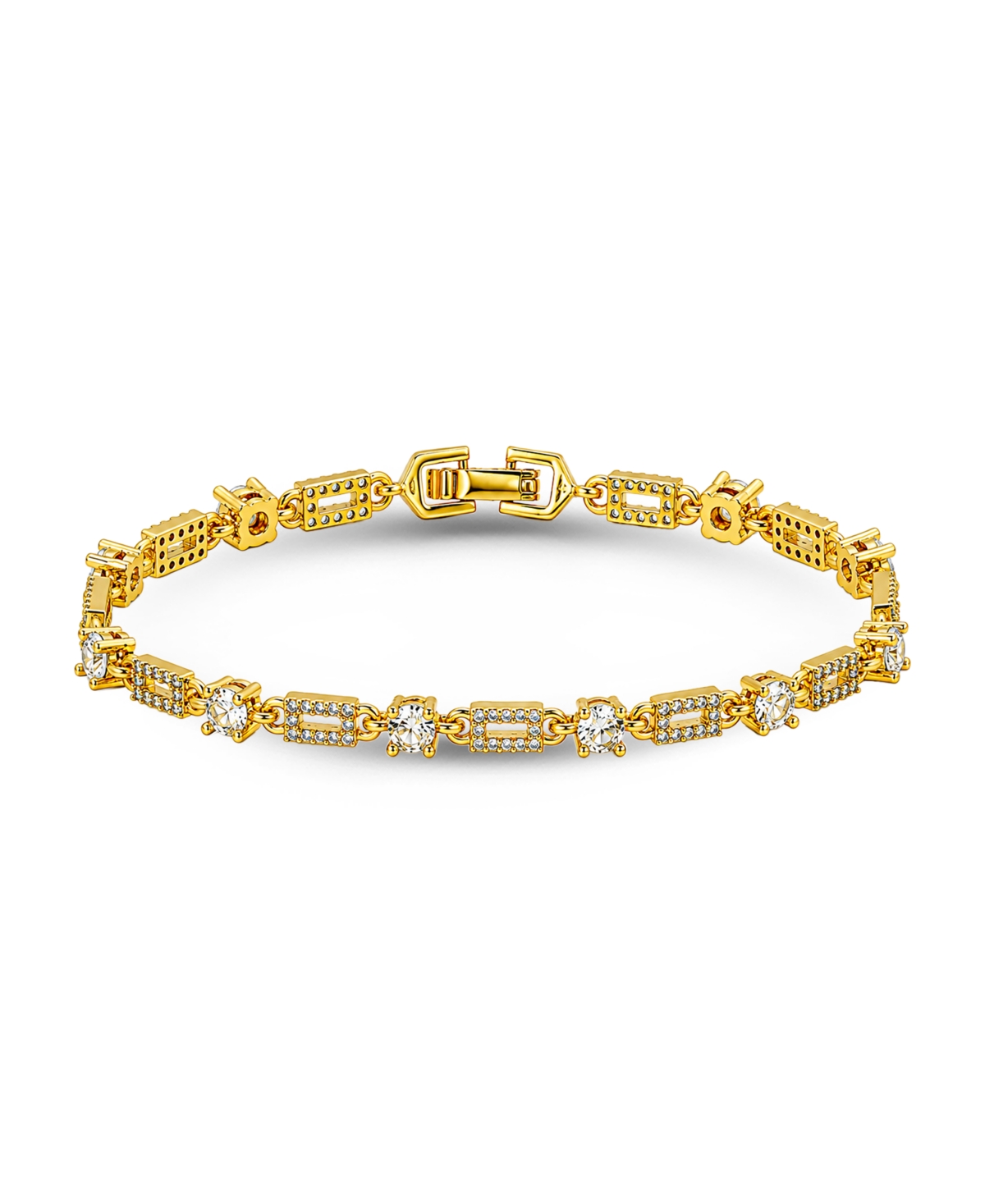 Click here for Macys Cubic Zirconia Pave Rectangle Link Bracelet... prices